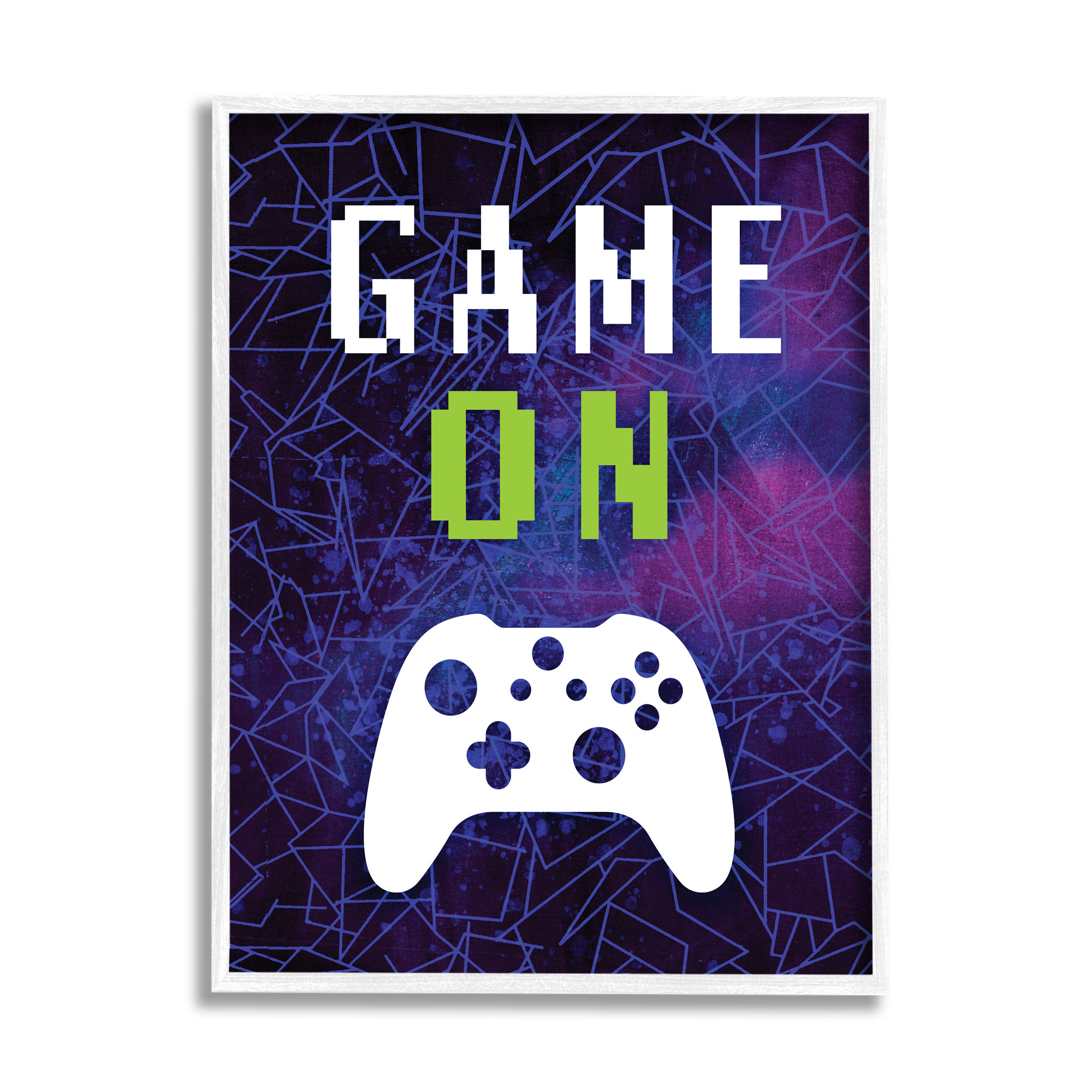 Stupell Industries Game on Bold Geometric Pattern Gaming Controller by ...