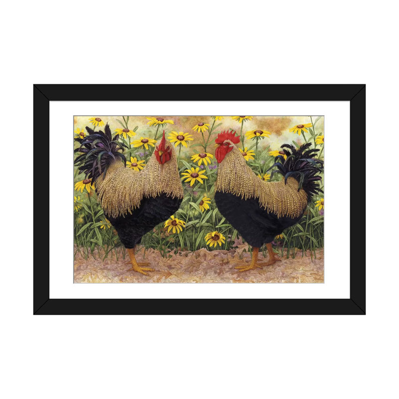 East Urban Home " Roosters En Place III " by Marcia Matcham on | Wayfair