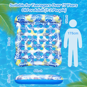 Utibia Inflatable Pool Floats Adult, Tanning Pool Float with Headrest ...