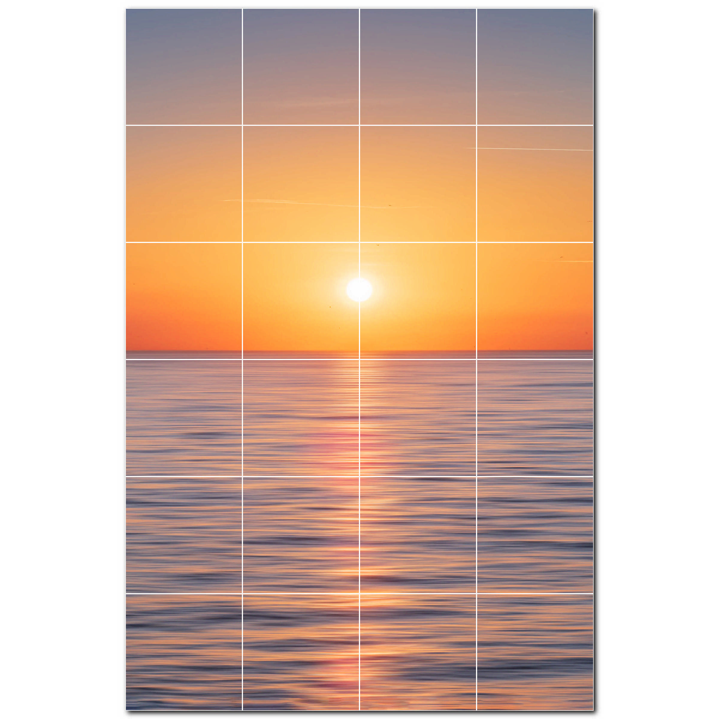 Picture-Tiles.com 32" x 48" Ceramic Sunset Photo Decorative Mural Tile ...