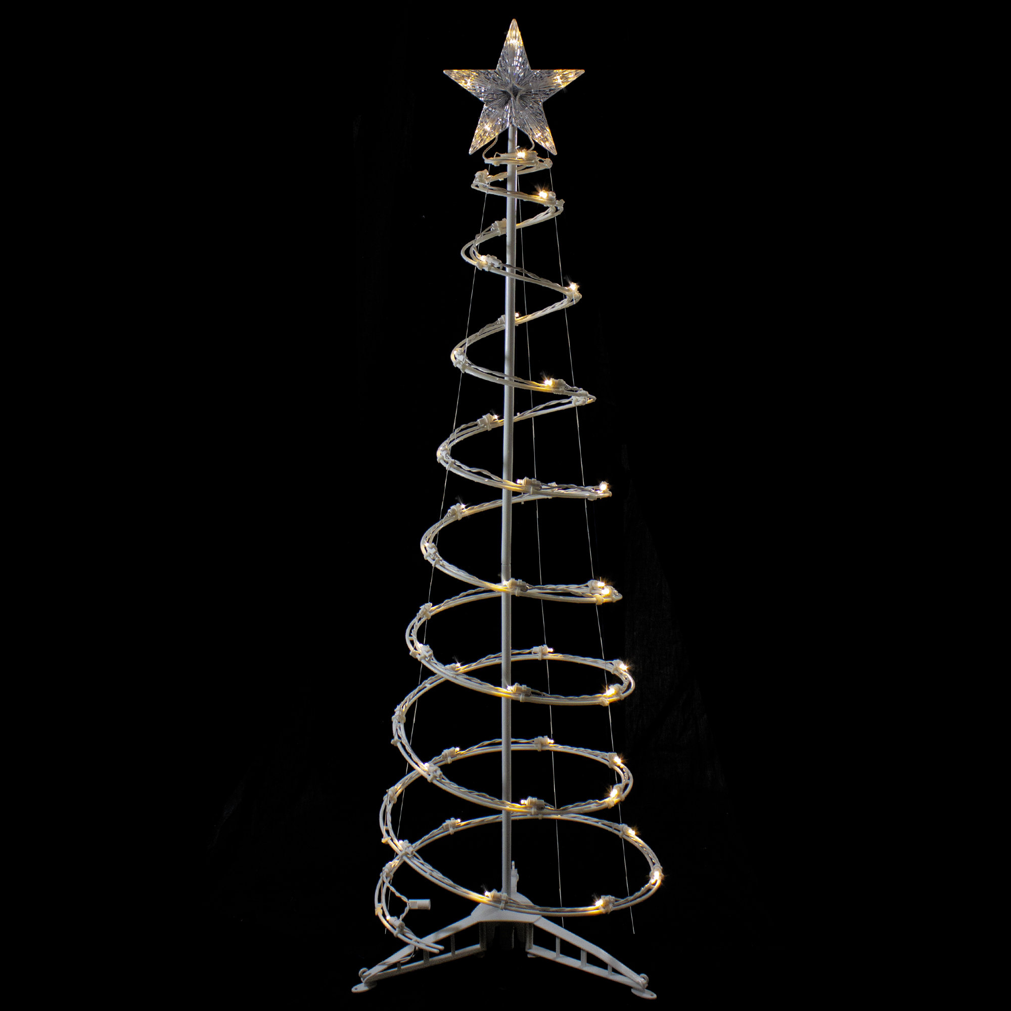 Northlight Seasonal 4ft LED Lighted Spiral Cone Tree Outdoor Christmas ...