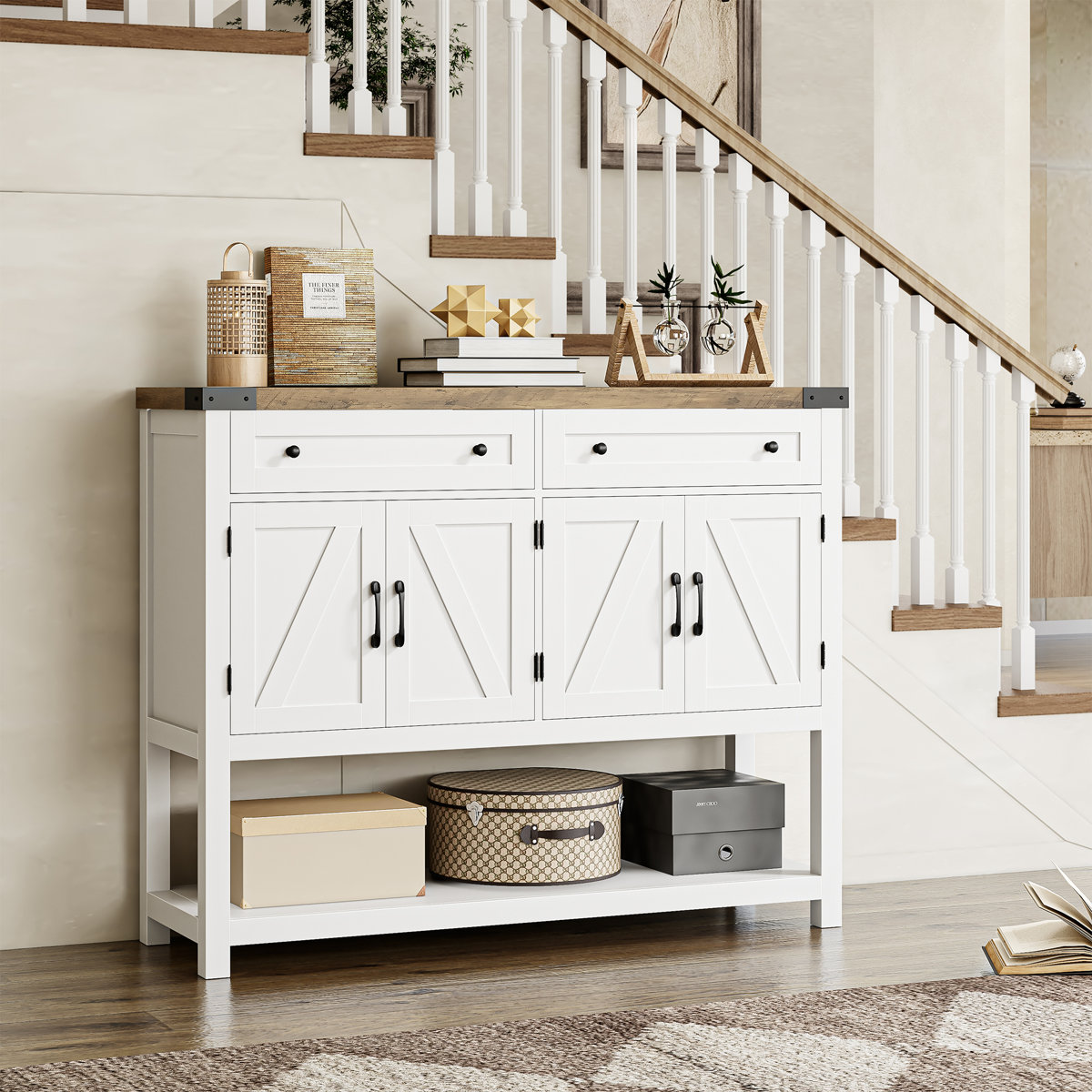 Laurel Foundry Modern Farmhouse Darius 47.2" W Console Table with 2 ...