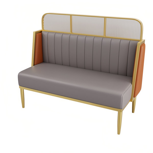 NashyCone 2 Person Single Sided Faux Leather Booth - Wayfair Canada