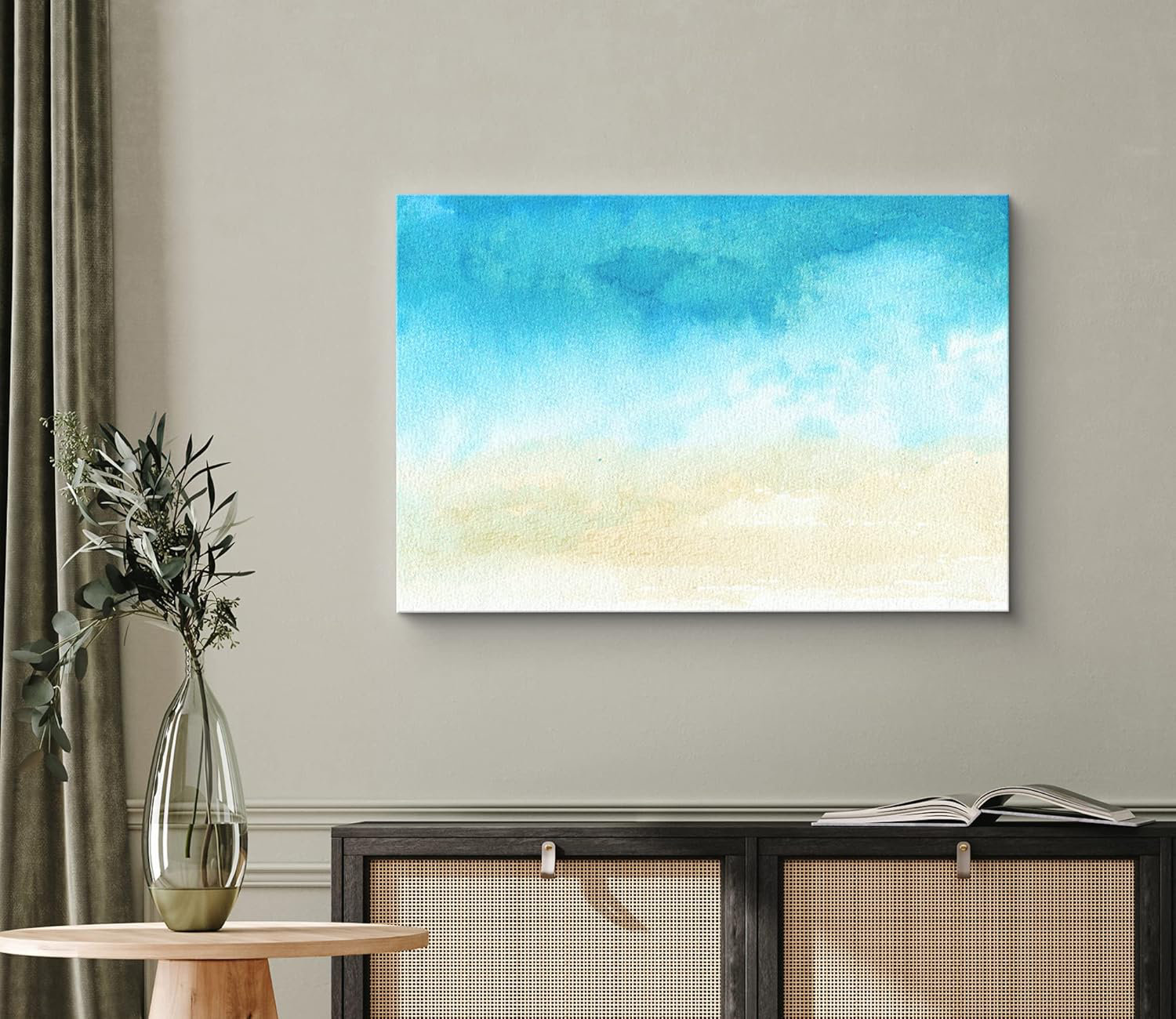 IDEA4WALL Abstract Seascape with Blue Clouds Nature Wilderness ...