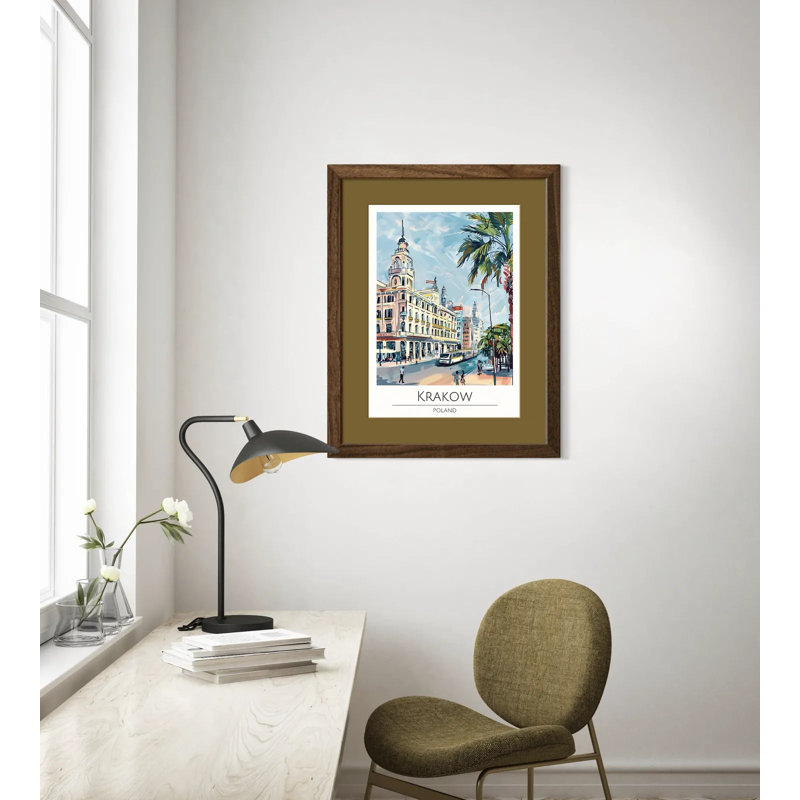 Astoria Grand Kraków Corner Building with Café Art Print | Wayfair.co.uk