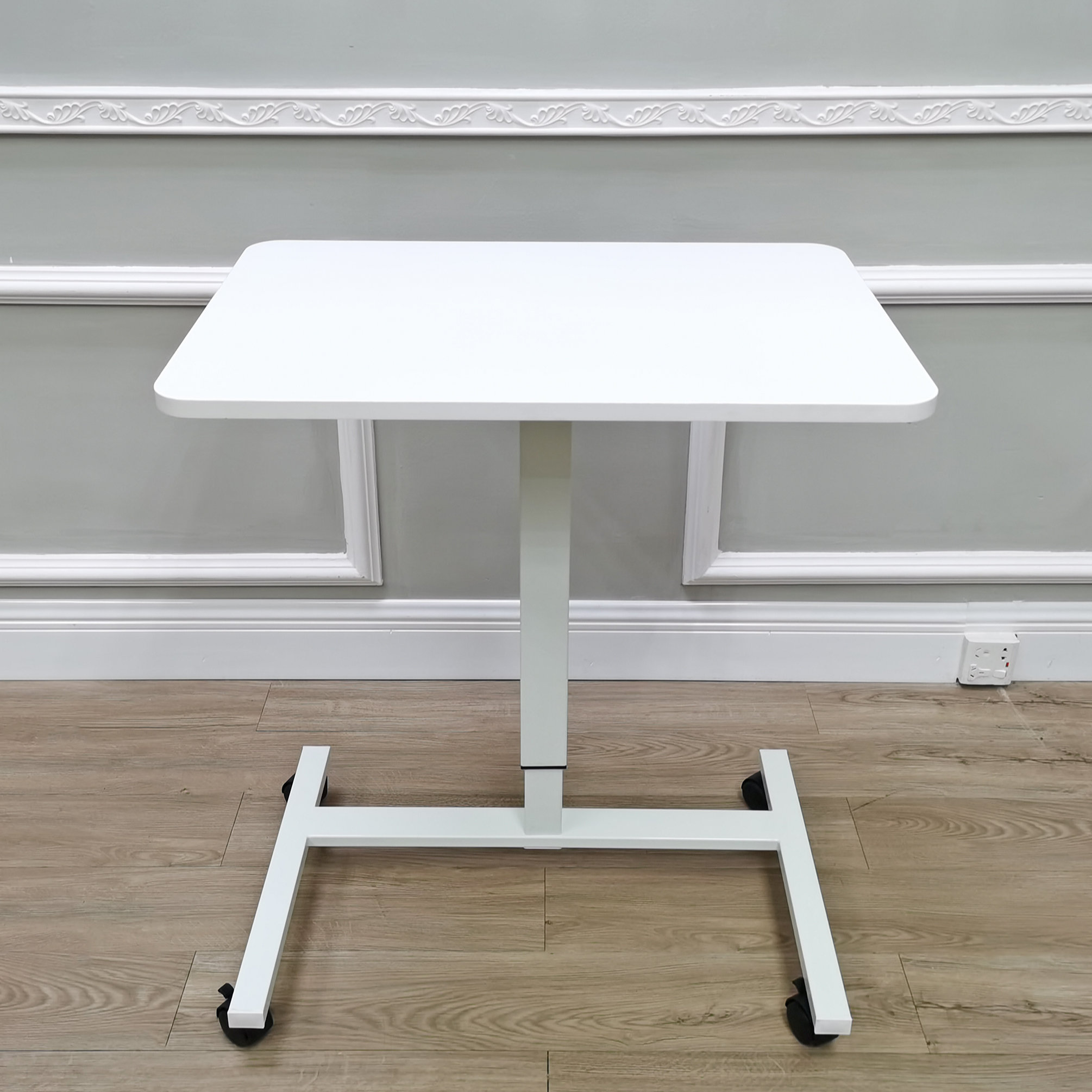 FixtureDisplays 28 x 19" White Standup Sitdown Table with Adjustable ...