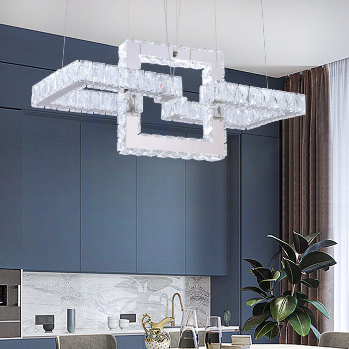 Willa Arlo Interiors Cheyenne 3 - Light LED Geometric Chandelier ...