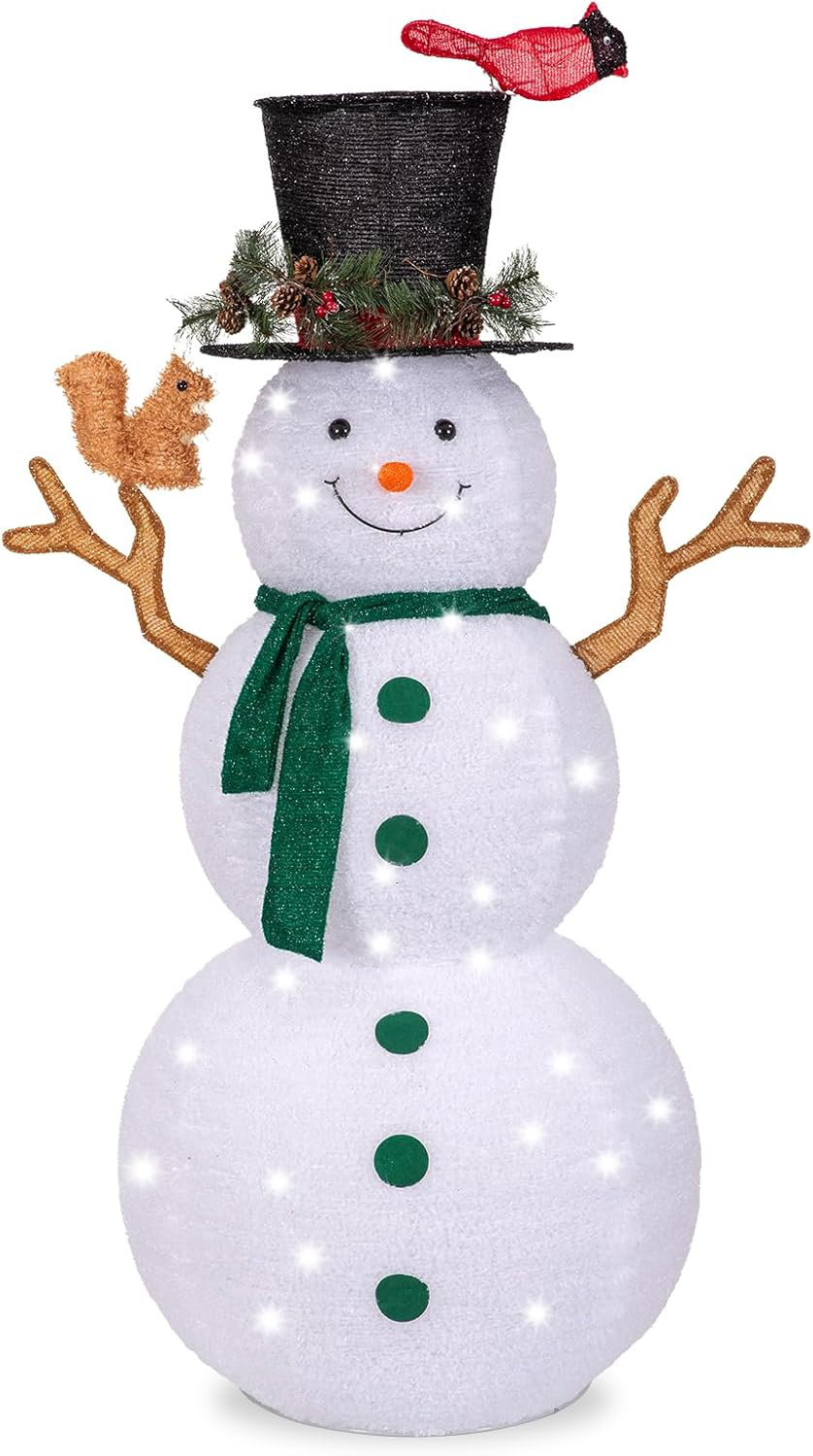 The Holiday Aisle® Lighted Pop-up Snowman, Outdoor Christmas Décor With ...