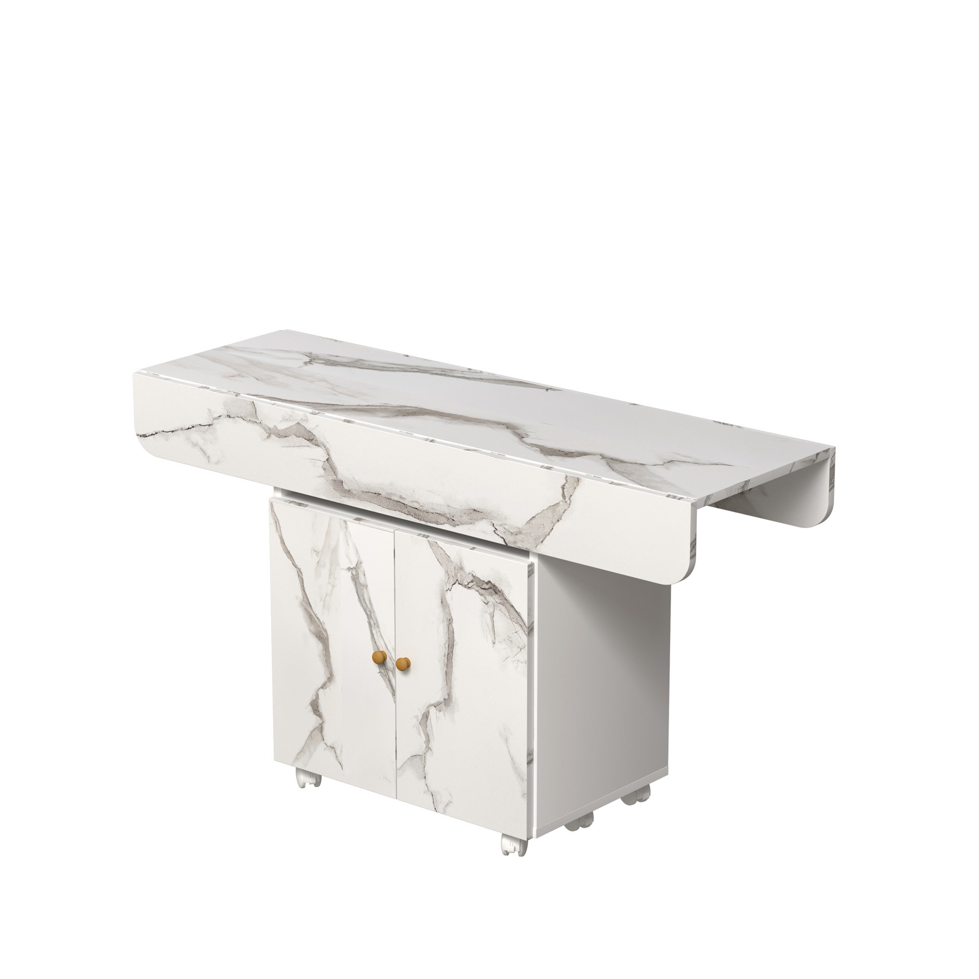 Wrought Studio™ Versatile Folding Table With Storage And Mobility ...