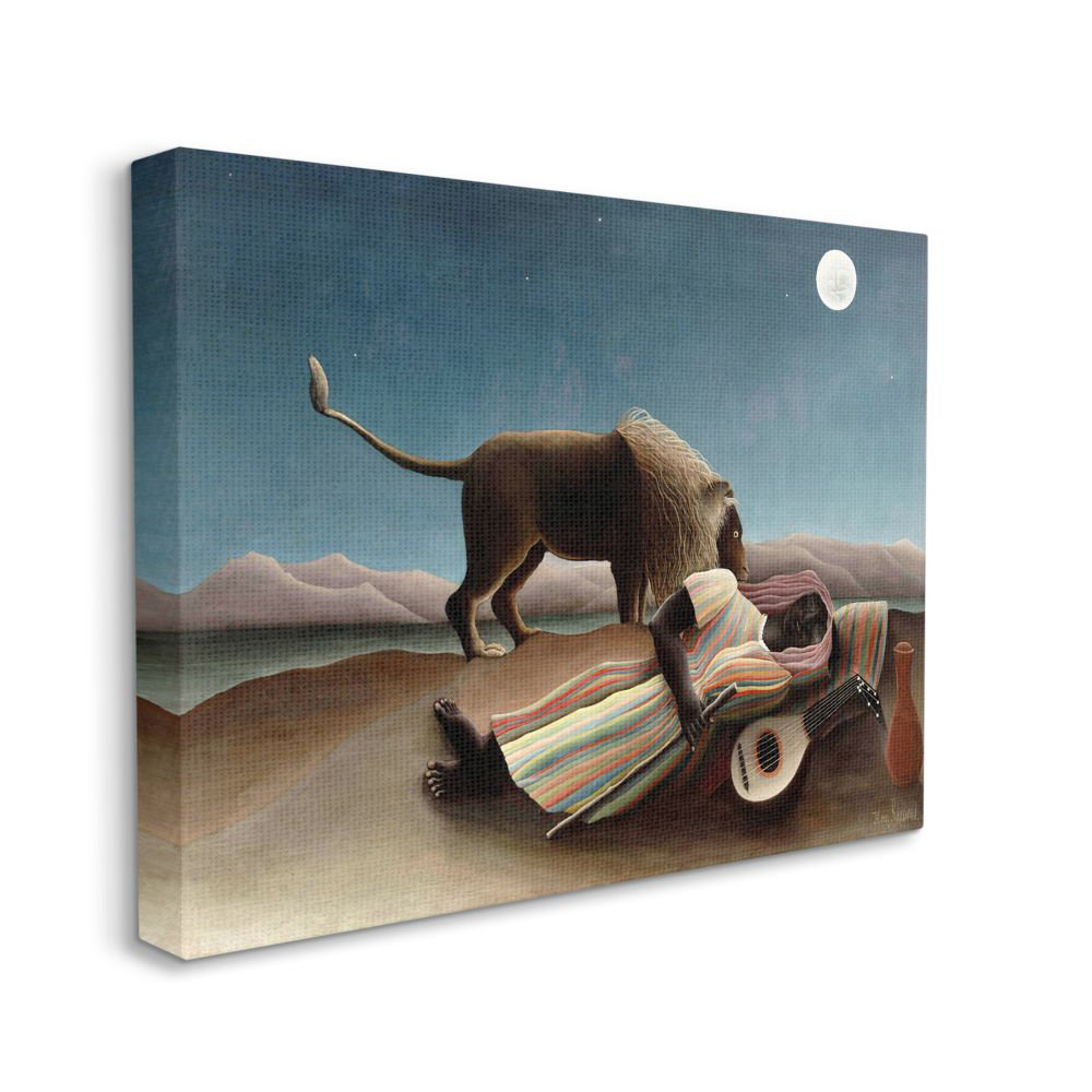 Stupell Industries 'Desert Night Lion and Traveler Classic' by Henri ...