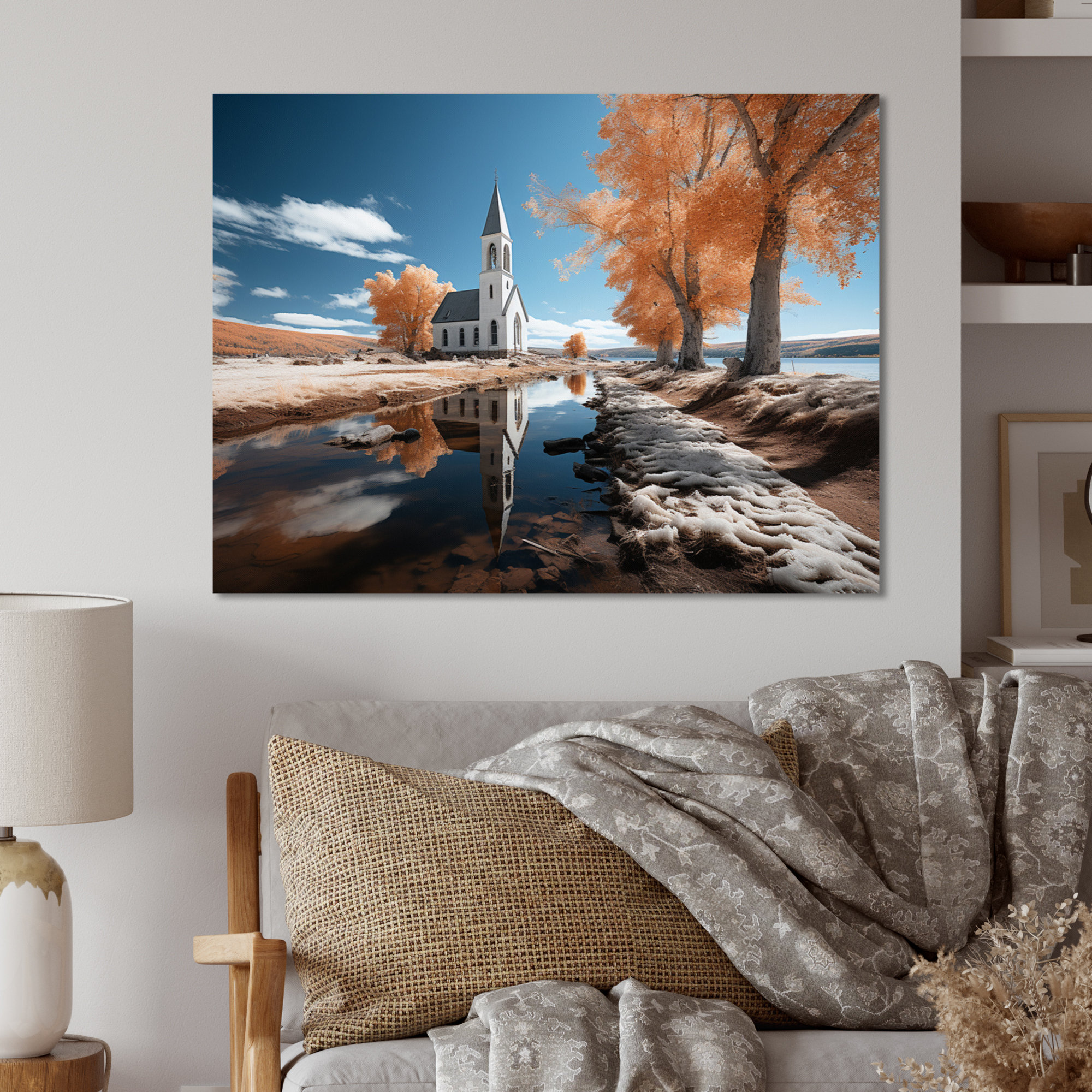 Latitude Run® Landscape Church Sacred Reflections I - Spiritual Metal ...