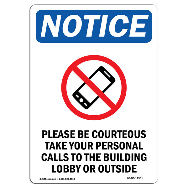 SignMission Please Be Courteous Sign | Wayfair