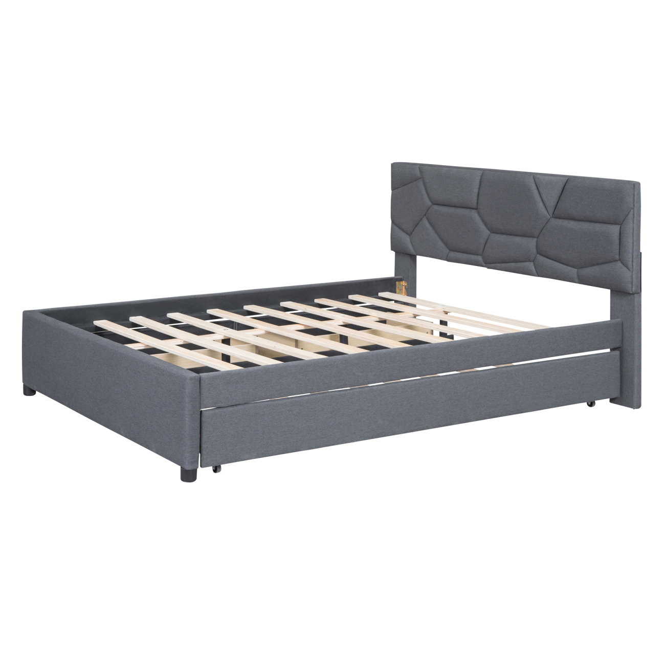 Latitude Run® Upholsted Platm Bed Frame With Brick Pattern ...