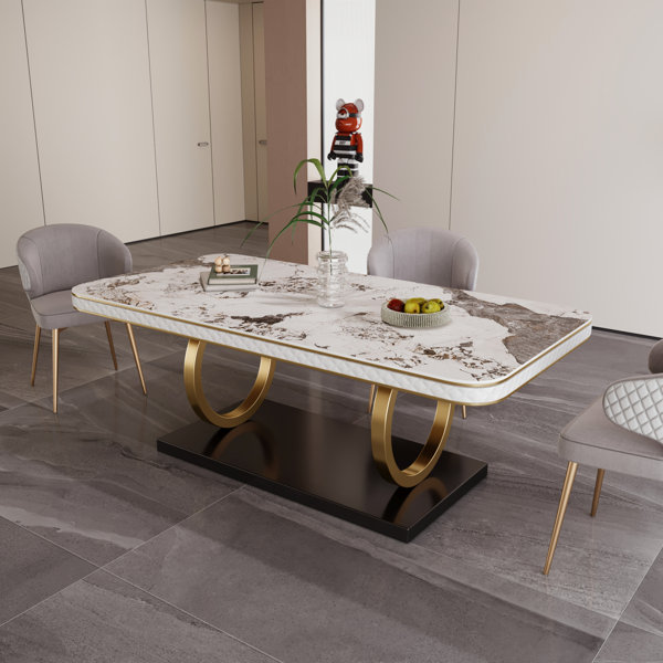 Everly Quinn Zunera Metal Base Dining Table - Wayfair Canada