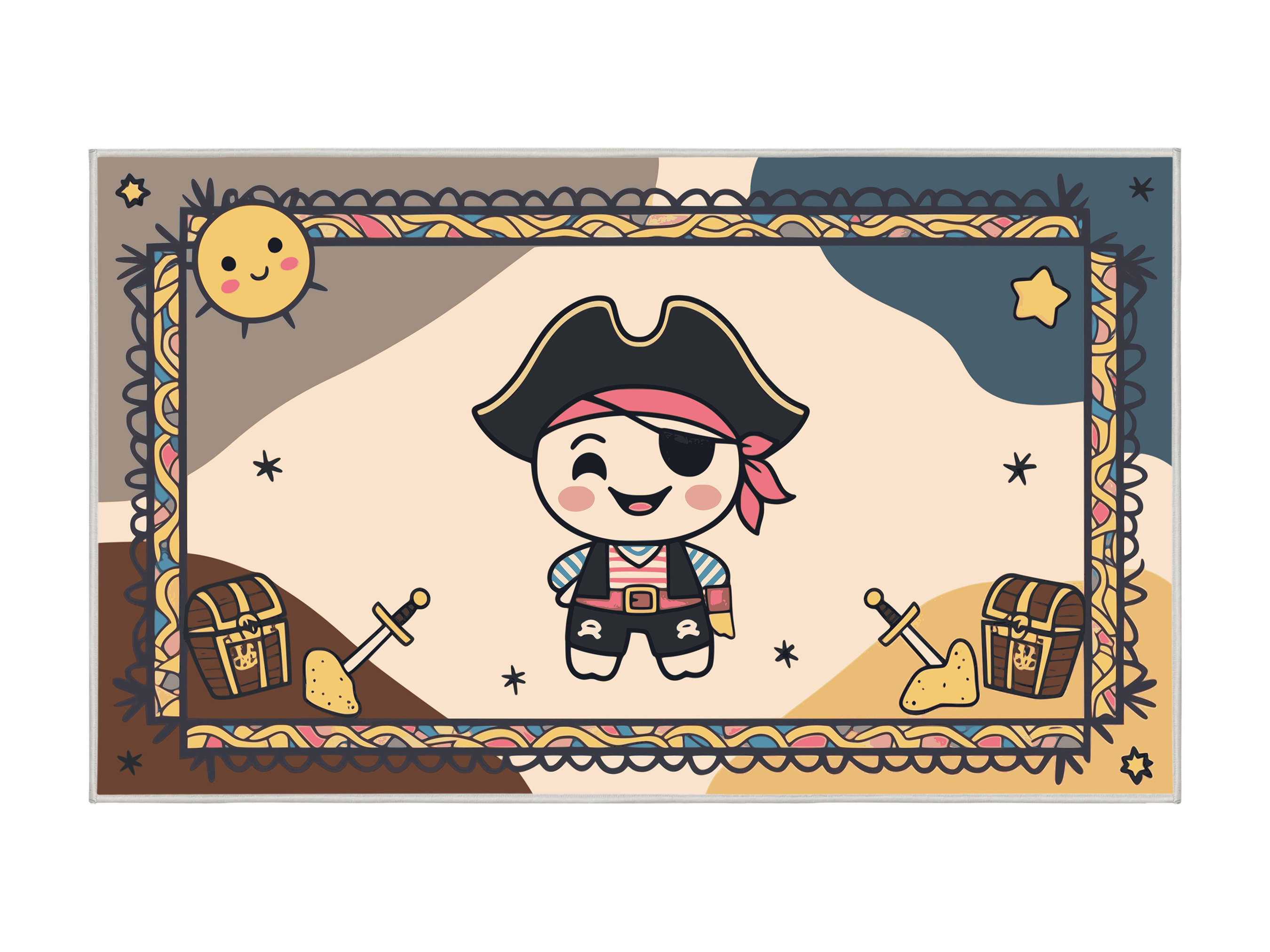 Sunside Sails Pirates Ocean Kids Rug | Wayfair