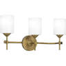 Wade Logan® Cullison 3-Light Dimmable Weathered Brass Vanity Light ...