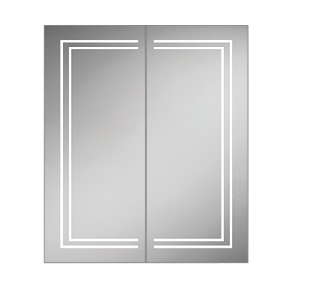 HIB Edge Surface Mount Mirror Cabinet with LED Lighting | Wayfair.ie