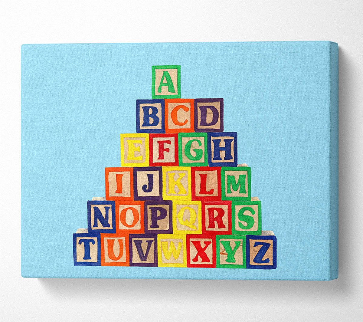 Latitude Run Alphabet Blocks Baby Blue - Print | Wayfair.co.uk