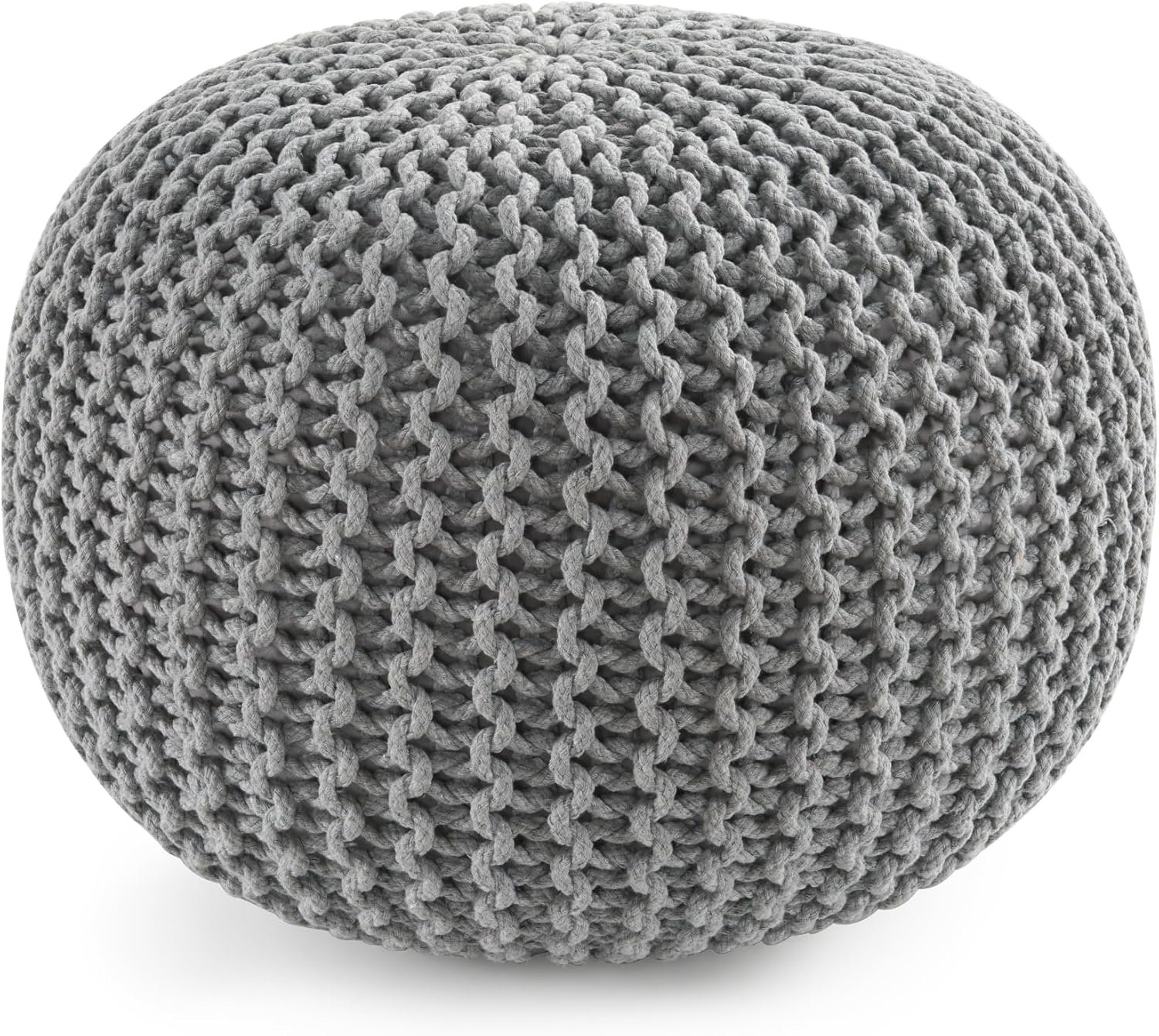 Dakota Fields Macrame Ottoman Pouf Hand Knitted Large Foot Rest for ...