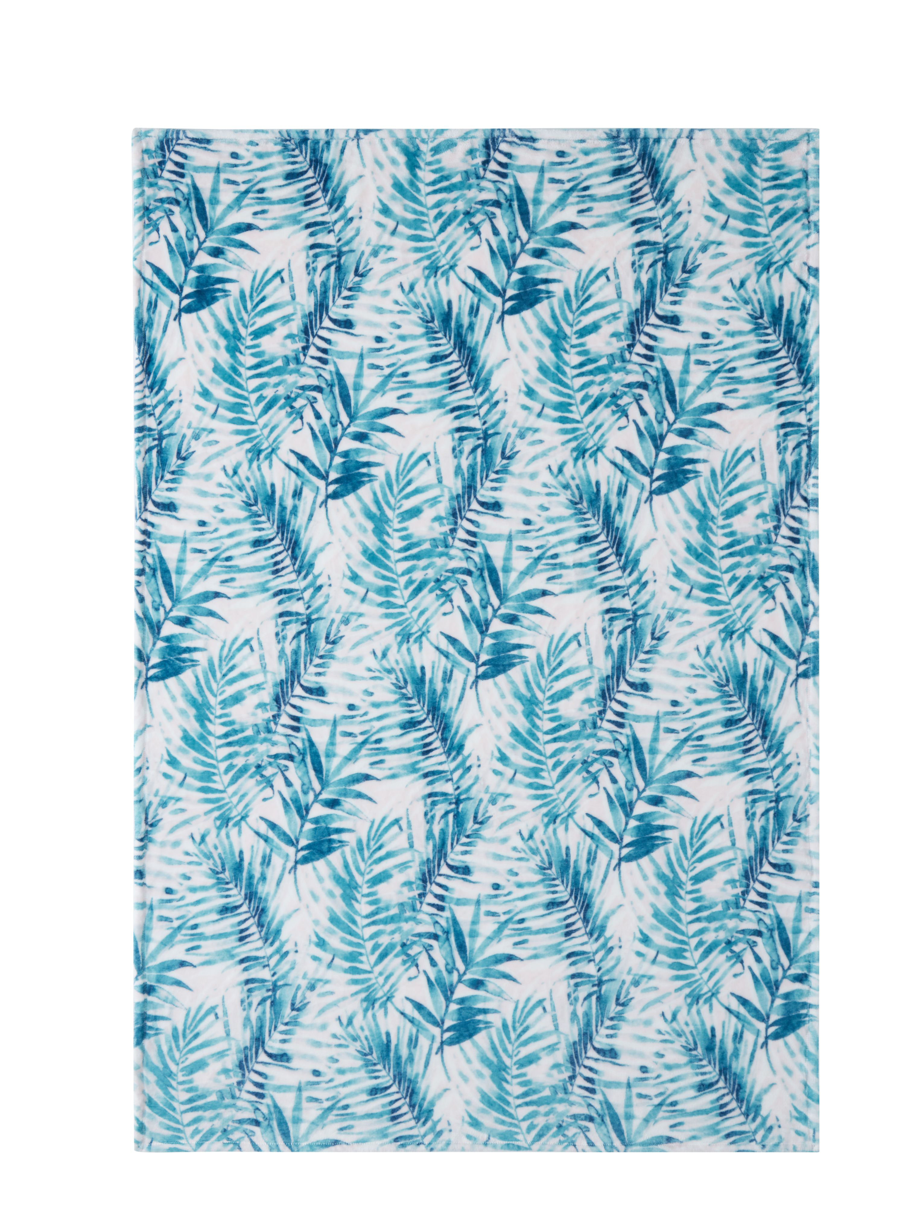Kate Aurora Tropical Sea Breeze Floral Ultra Soft & Plush Accent Throw ...