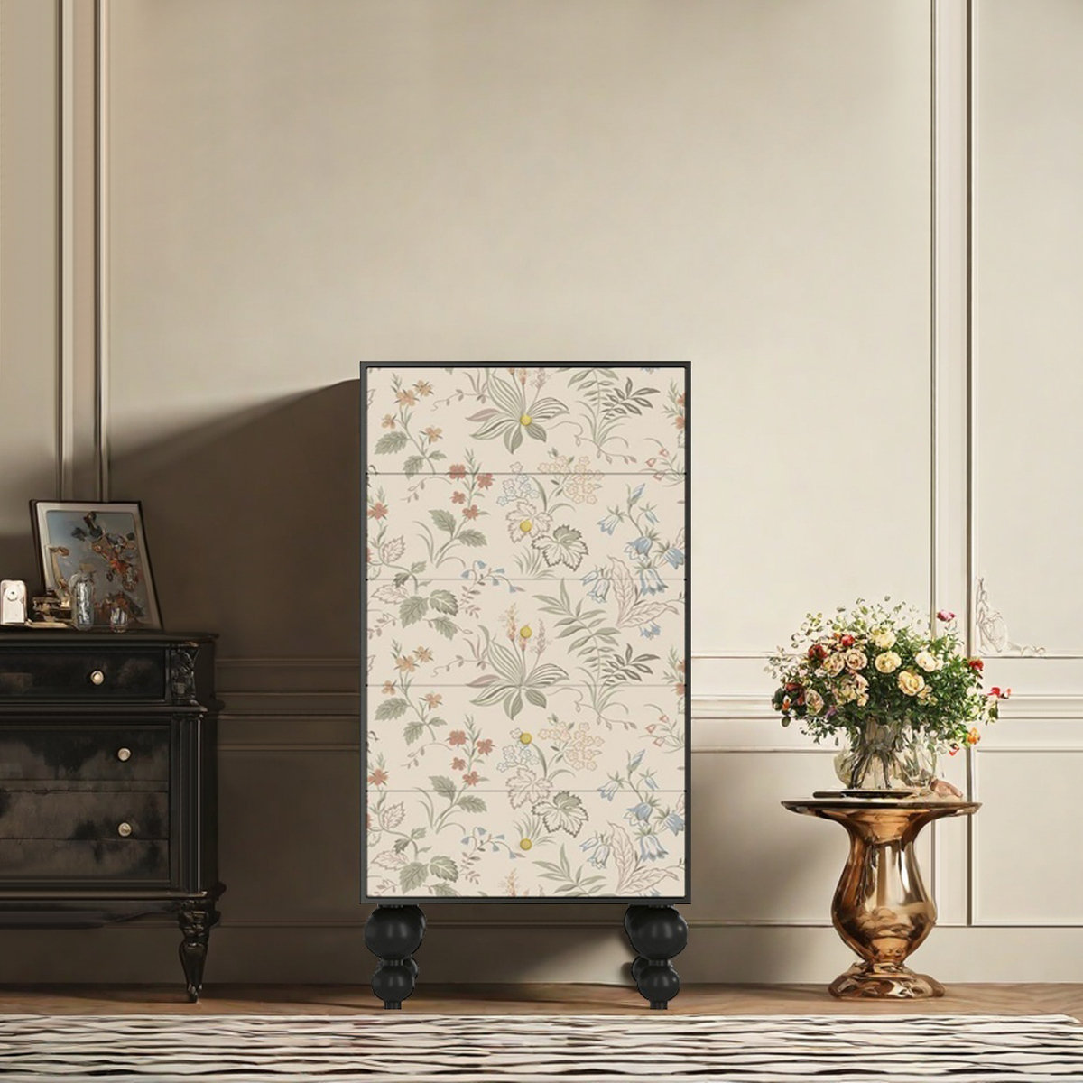 Charlton Home® French cream style living room decorative cabinet | Wayfair