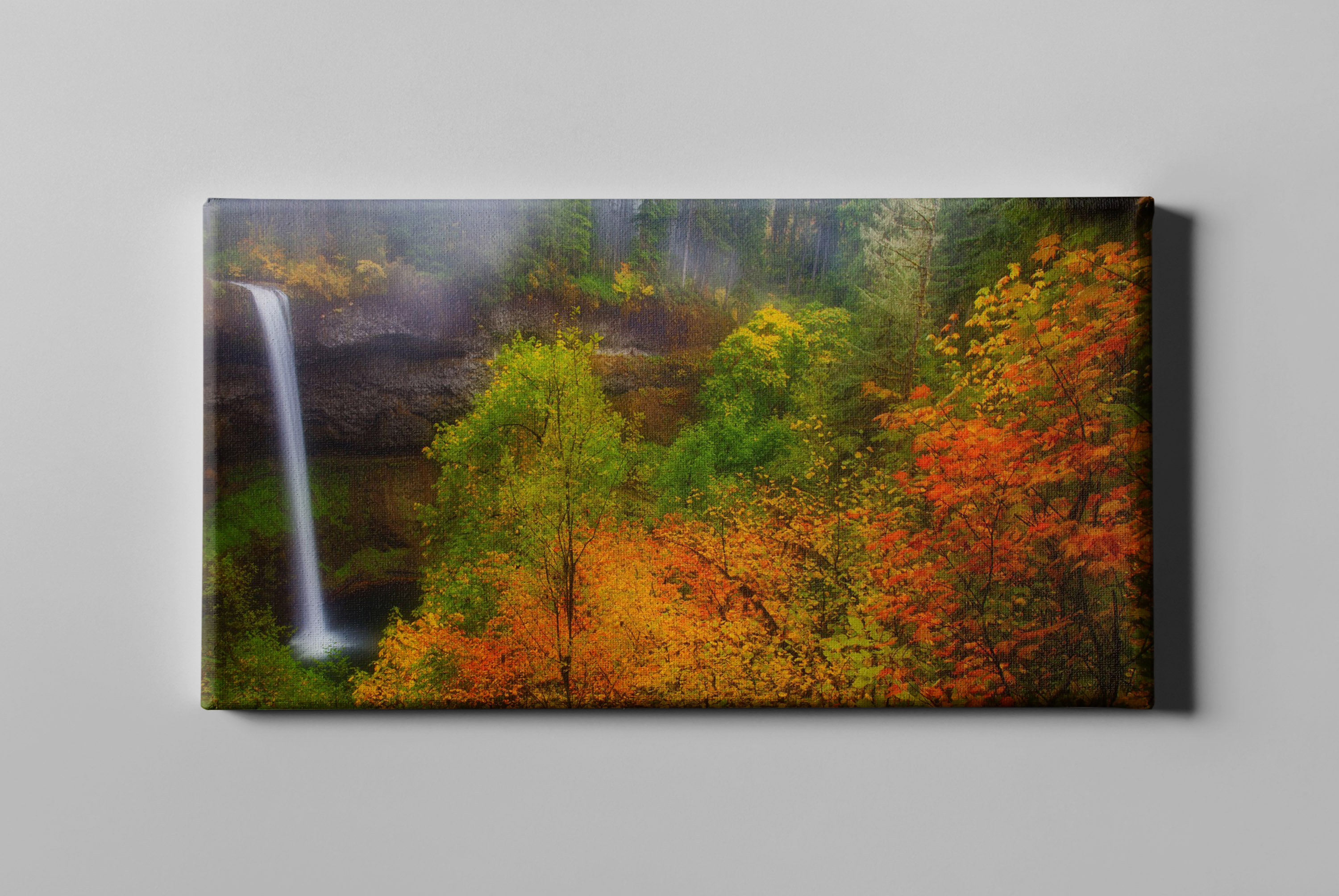 Loon Peak® 'Silver Falls' Wrapped Canvas Photograph on Canvas | Wayfair