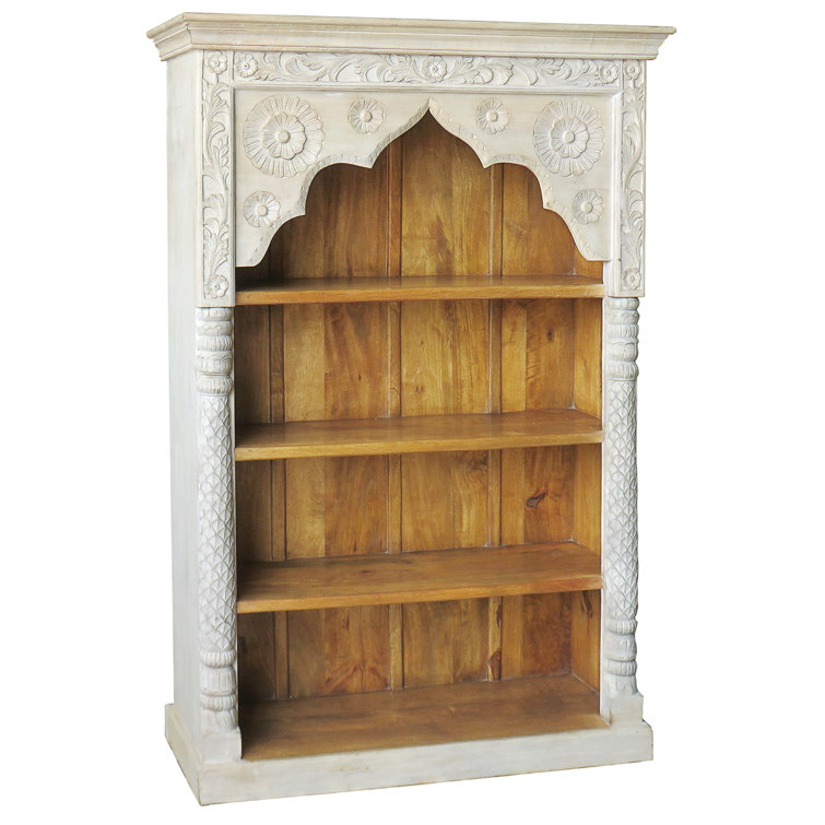 Latitude Vive Arnet 181mm H x 120cm W Solid Wood Library Bookcase ...