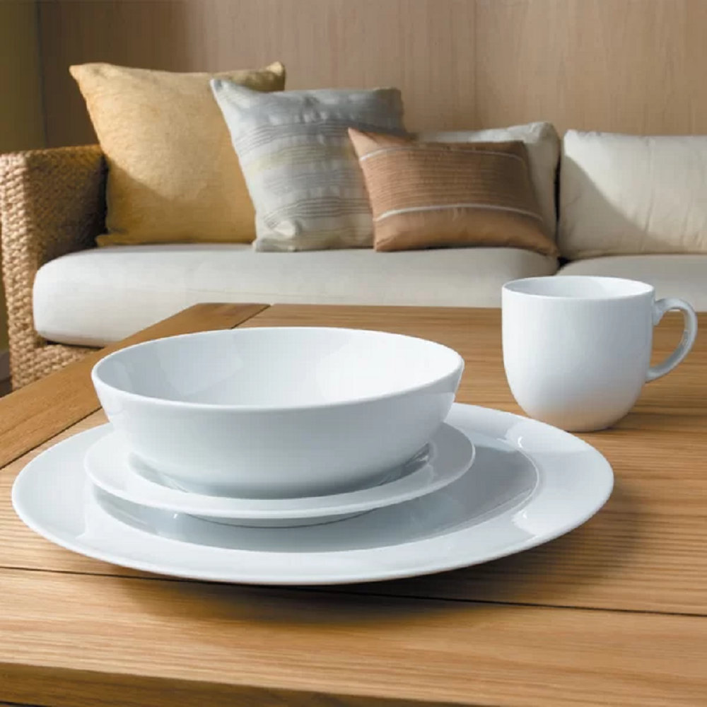Denby White by Denby 4 Pc Dinnerware Set | Wayfair