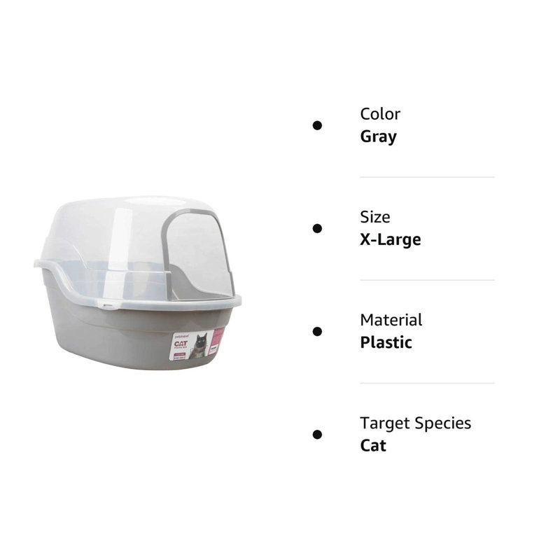 BTERAZ Plastic Enclosed Standard Litter Box | Wayfair