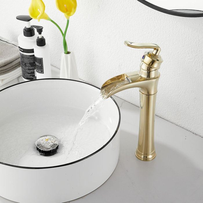 UFINE Vessel Sink Faucet Single-handle Bathroom Faucet with Drain ...