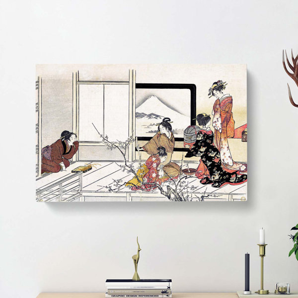 East Urban Home Preparing Food by Kitagawa Utamaro - Wrapped Canvas ...