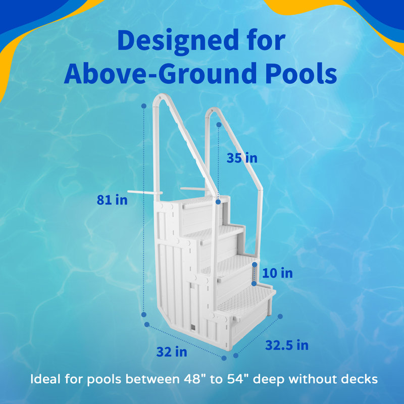 Blue Wave Products Easy Pool Step for Above Ground Pools - Wayfair Canada