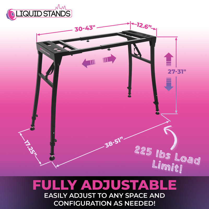 Liquid Stands Collapsible Piano Keyboard Stand - Adjustable And ...