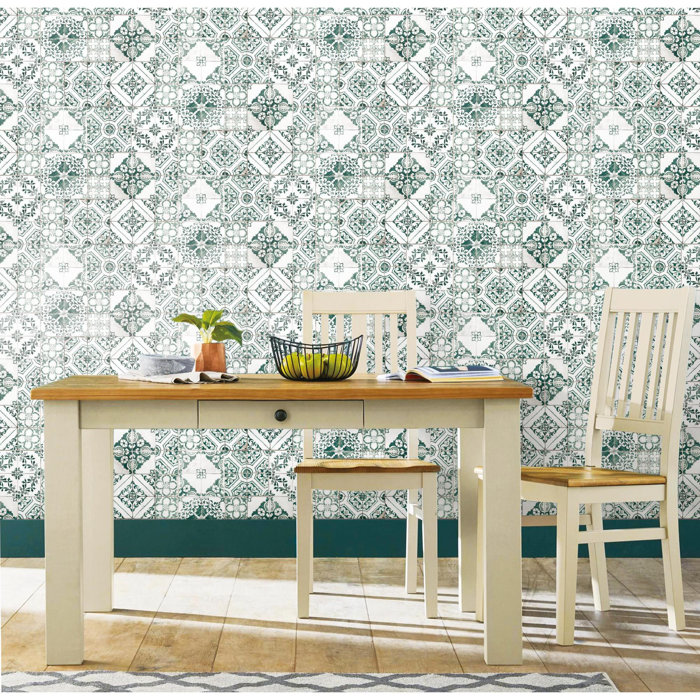 Bungalow Rose Morningside Peel & Stick Patchwork Wallpaper & Reviews ...