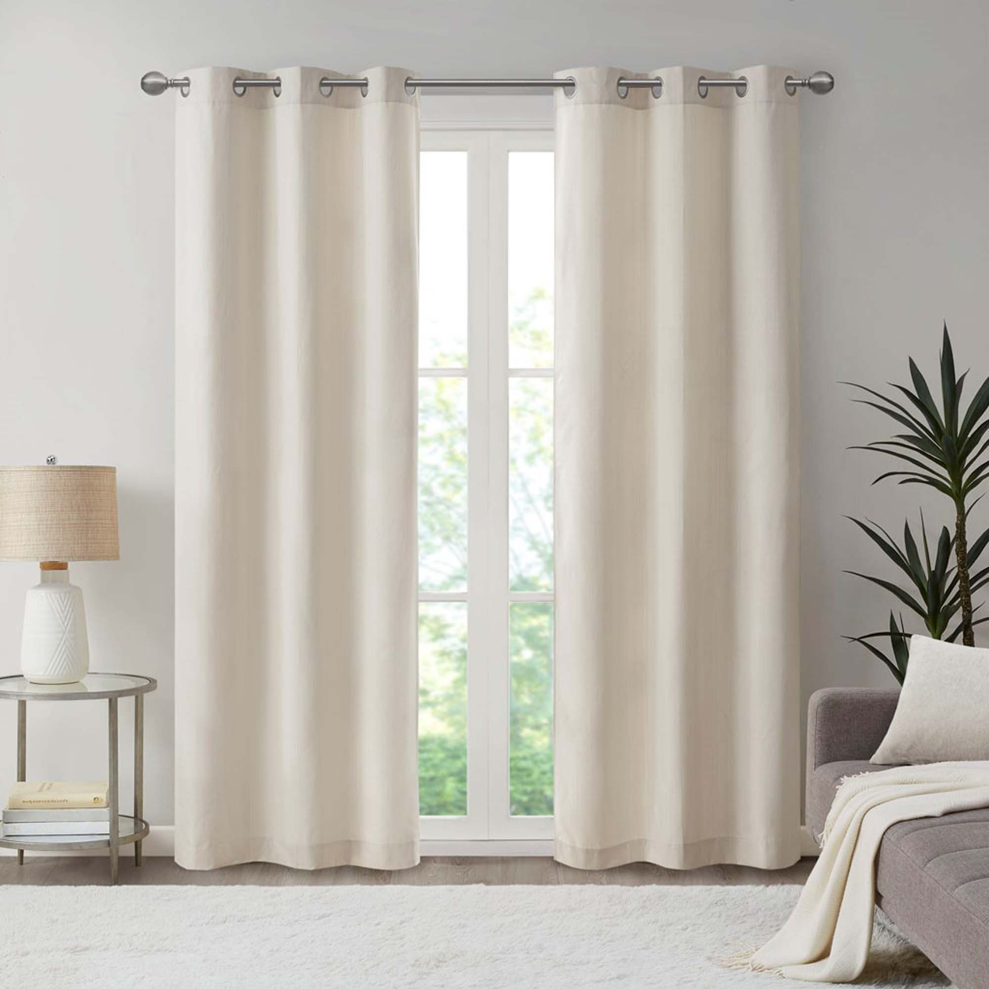 Hokku Designs Dancy Modern Basketweave Room Darkening Curtain Panel ...