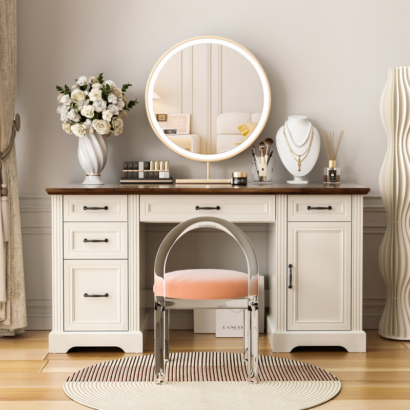 Lark Manor™ Lark Manor 58" Executive Desk, Home Office Desk with ...