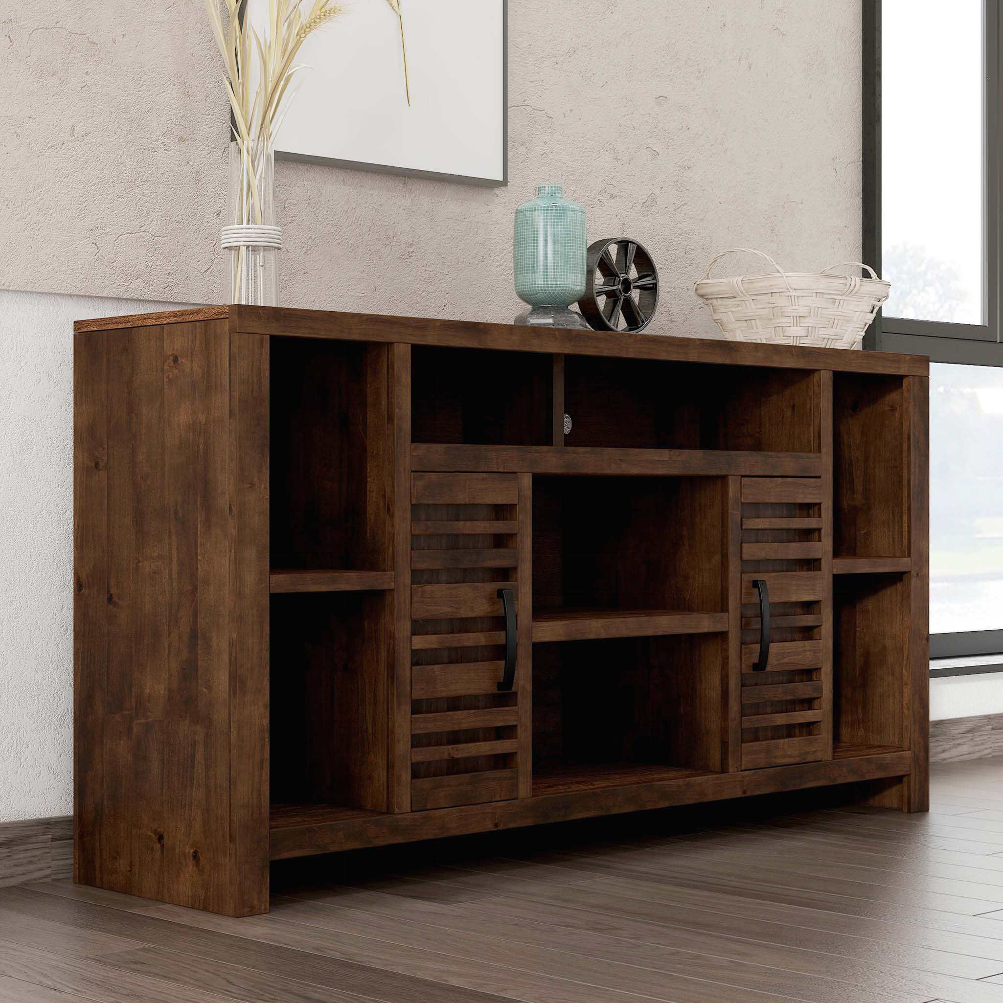 Loon Peak Versatile TV Stand Console with Rustic Urban Appeal and Ample ...