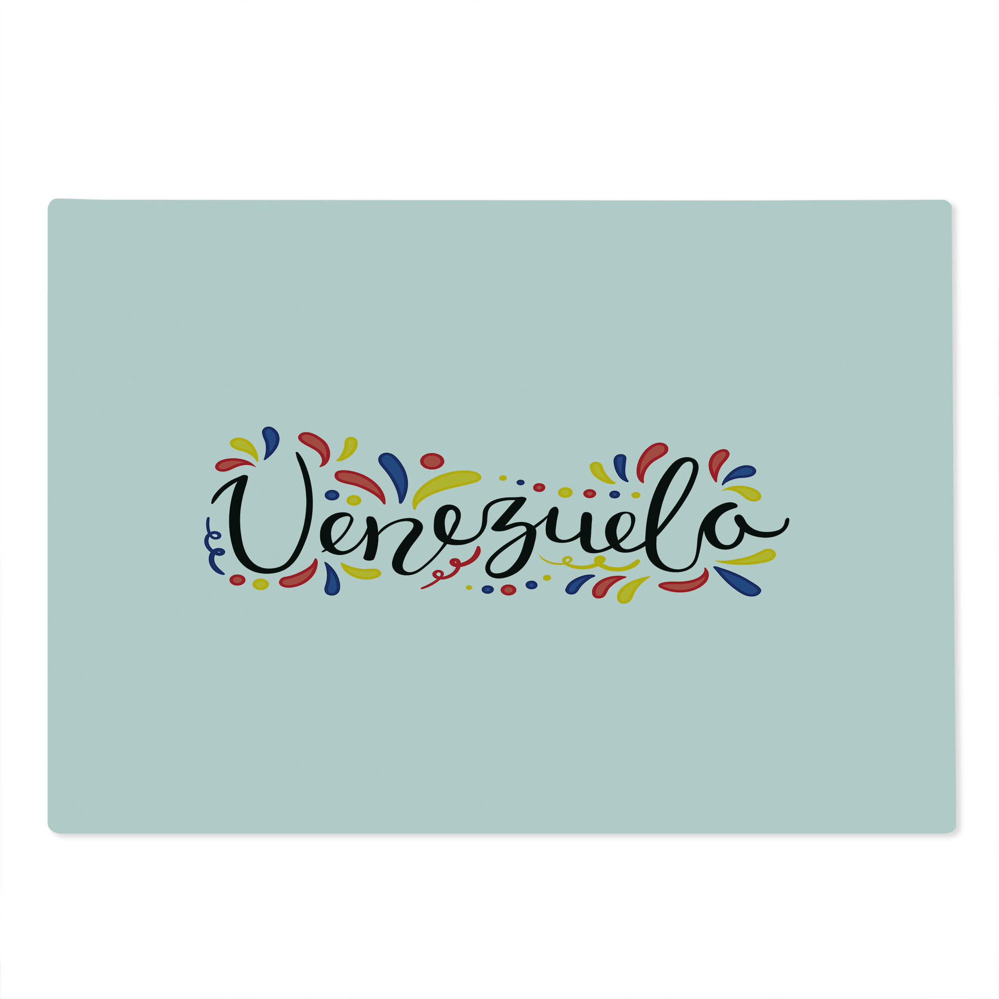 Ambesonne Venezuela Cutting Board Large Size Colorful Cursive Wording ...