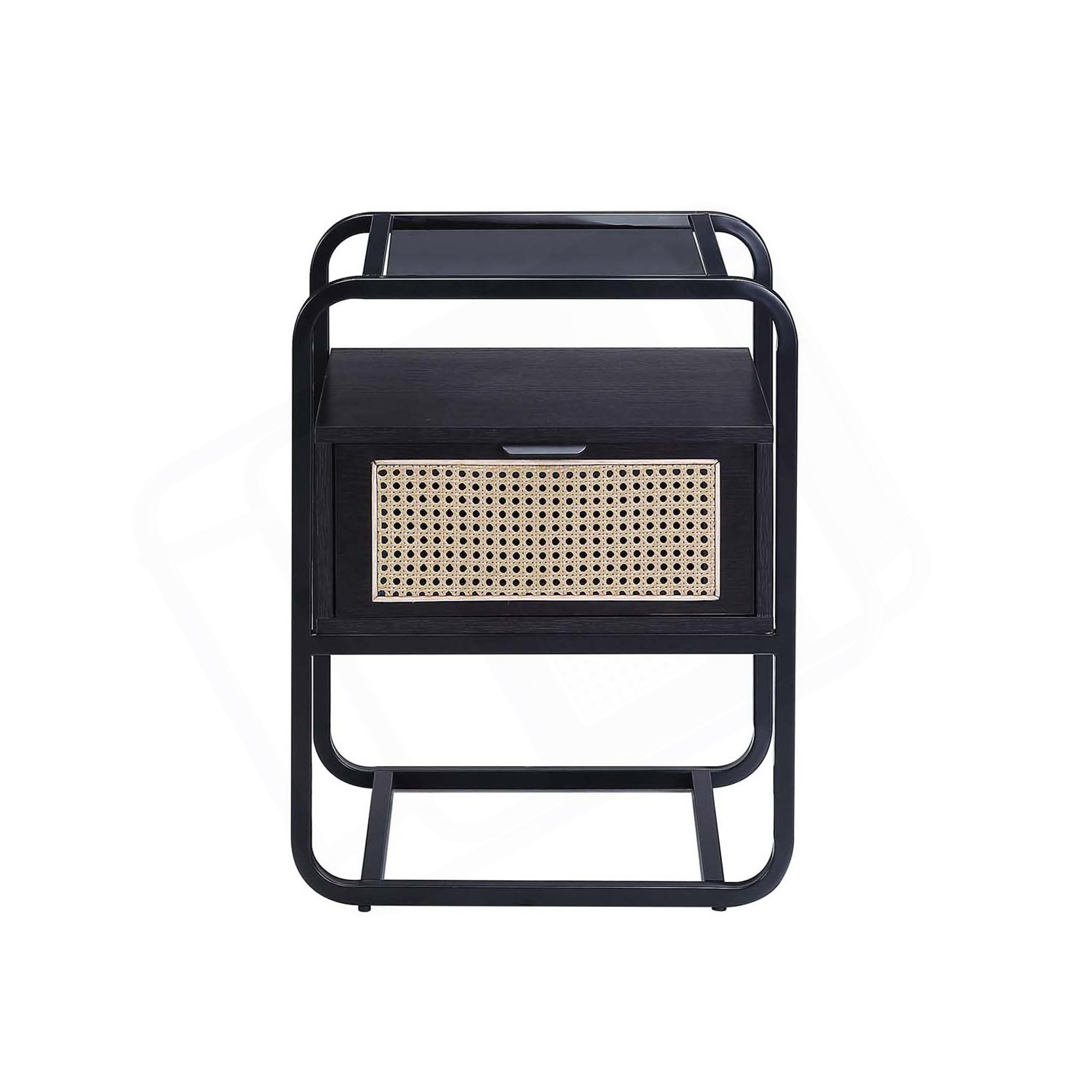 Dakota Fields Metal Frame Accent Table In Black Finish | Wayfair
