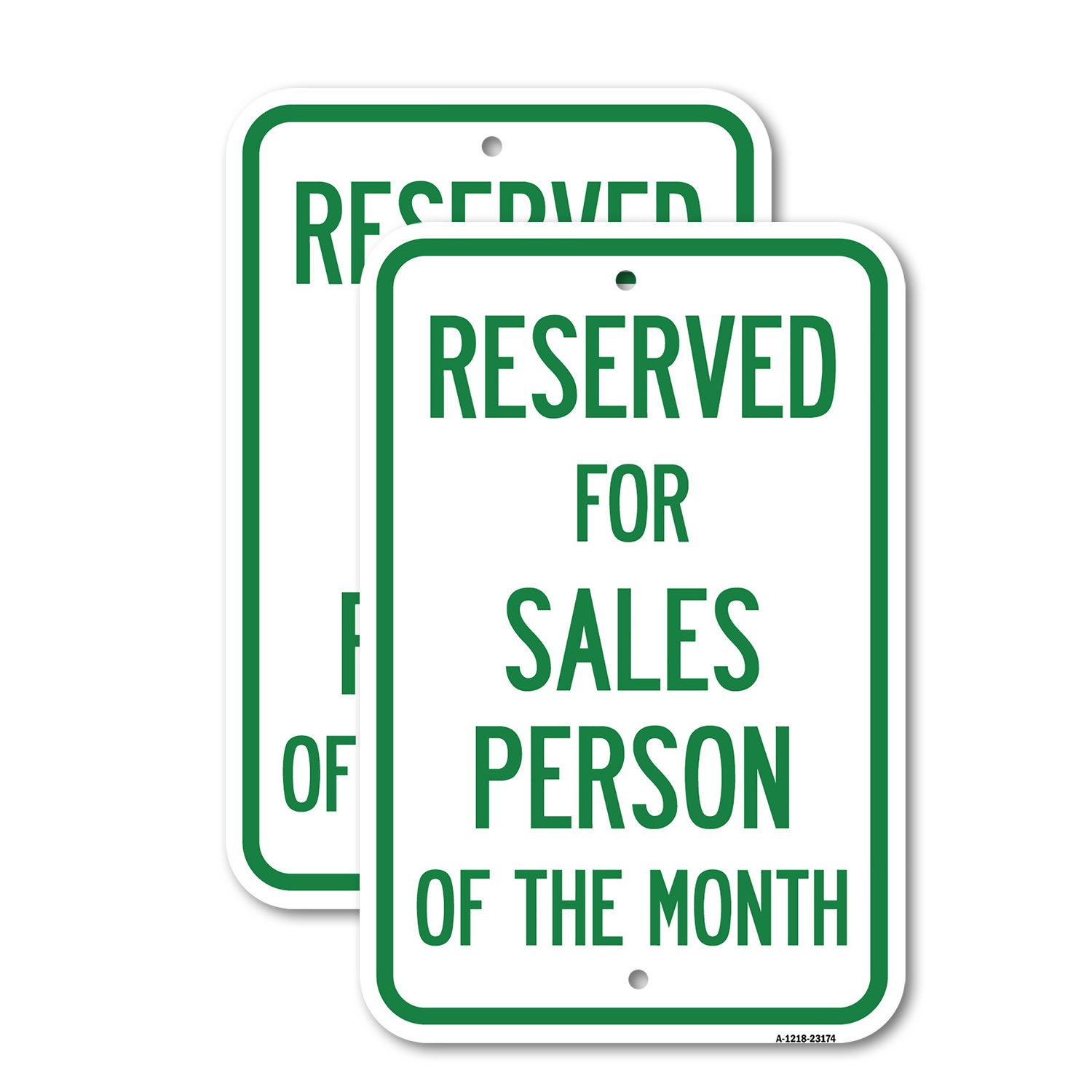 SignMission Reserved for Salesperson of the Month Aluminum Sign | Wayfair
