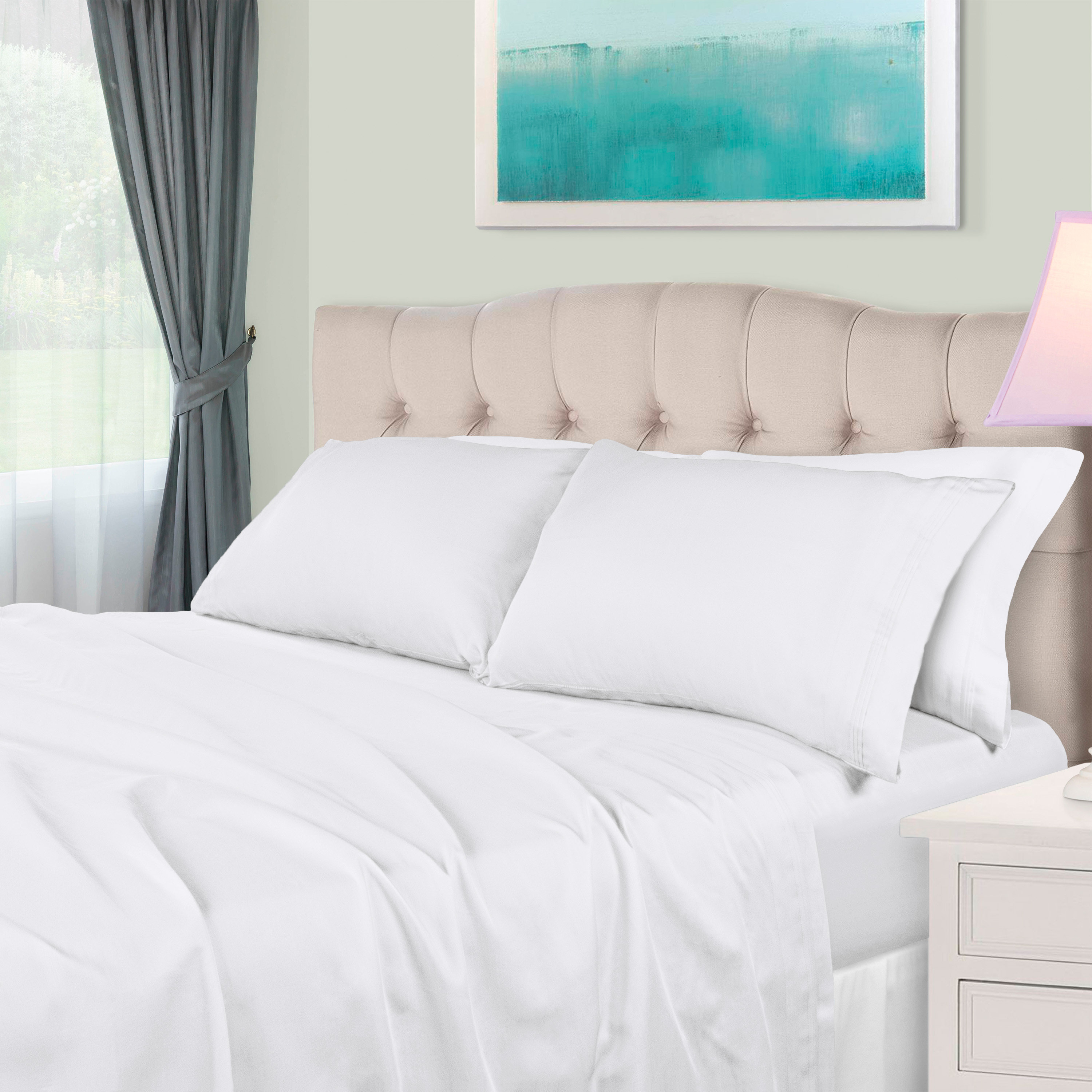 Superior Egyptian Cotton Deep Pocket Solid 650 Thread Count Sheet Set ...