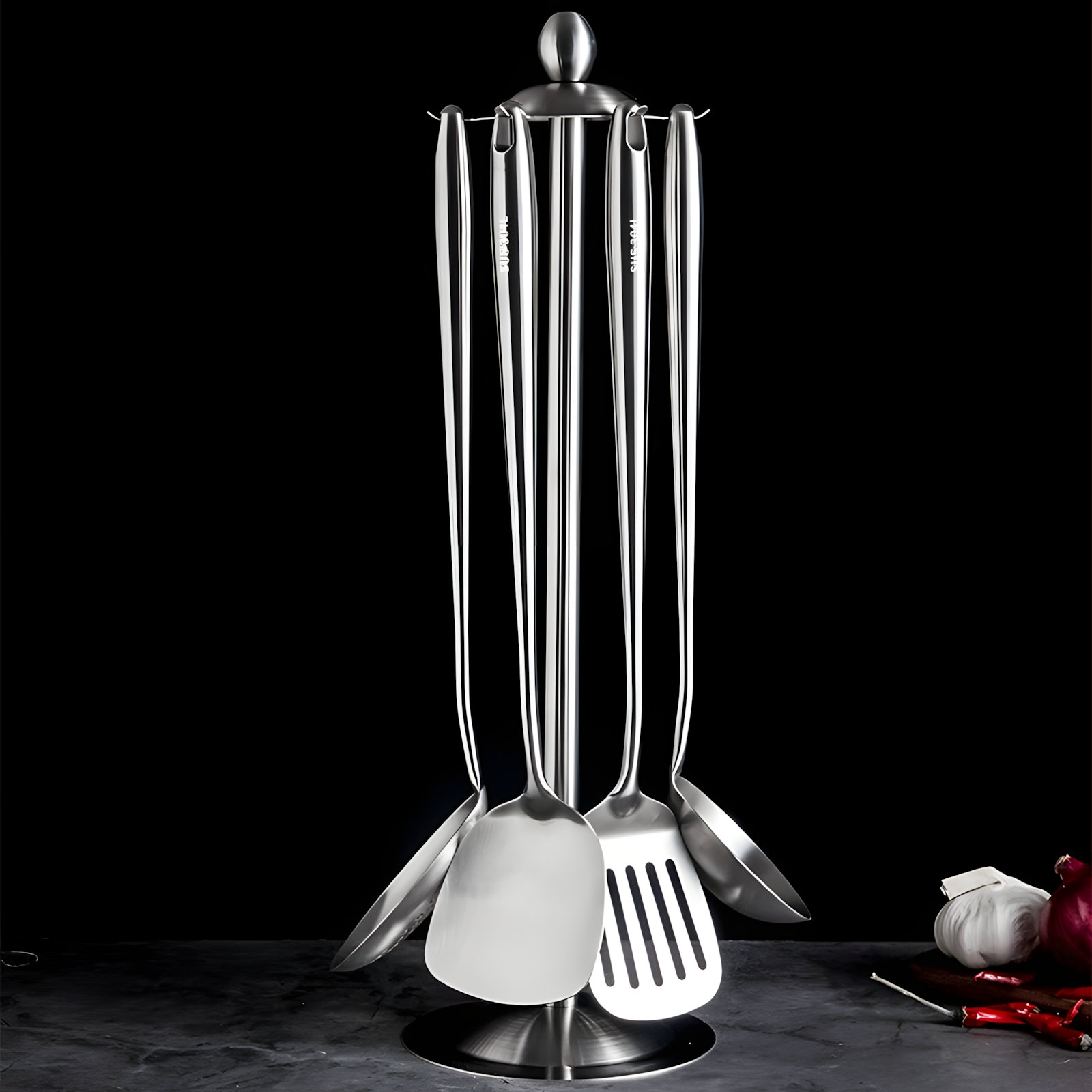 Xiangong Premium 304 Stainless Steel Kitchen Spatula Set With Extra ...
