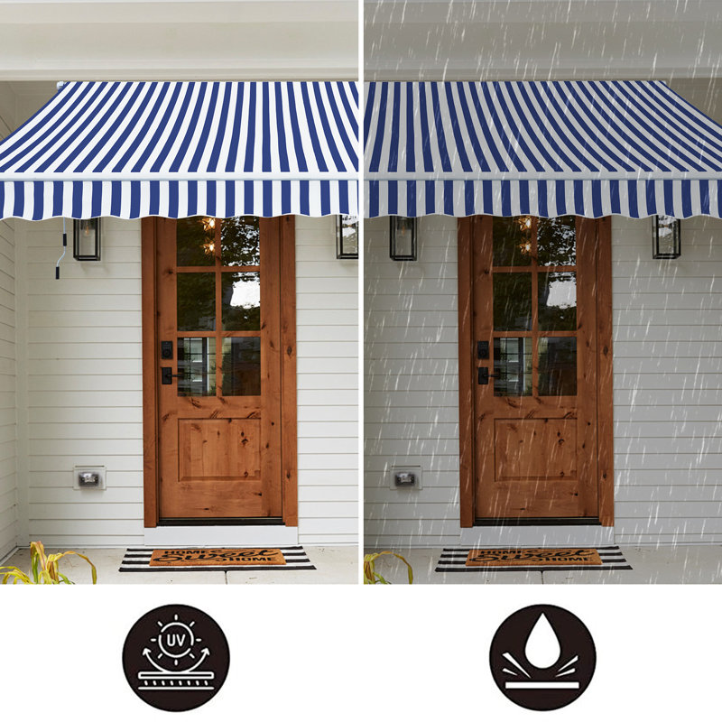 BESUNYST Fabric Cover Retractable Patio Awning | Wayfair