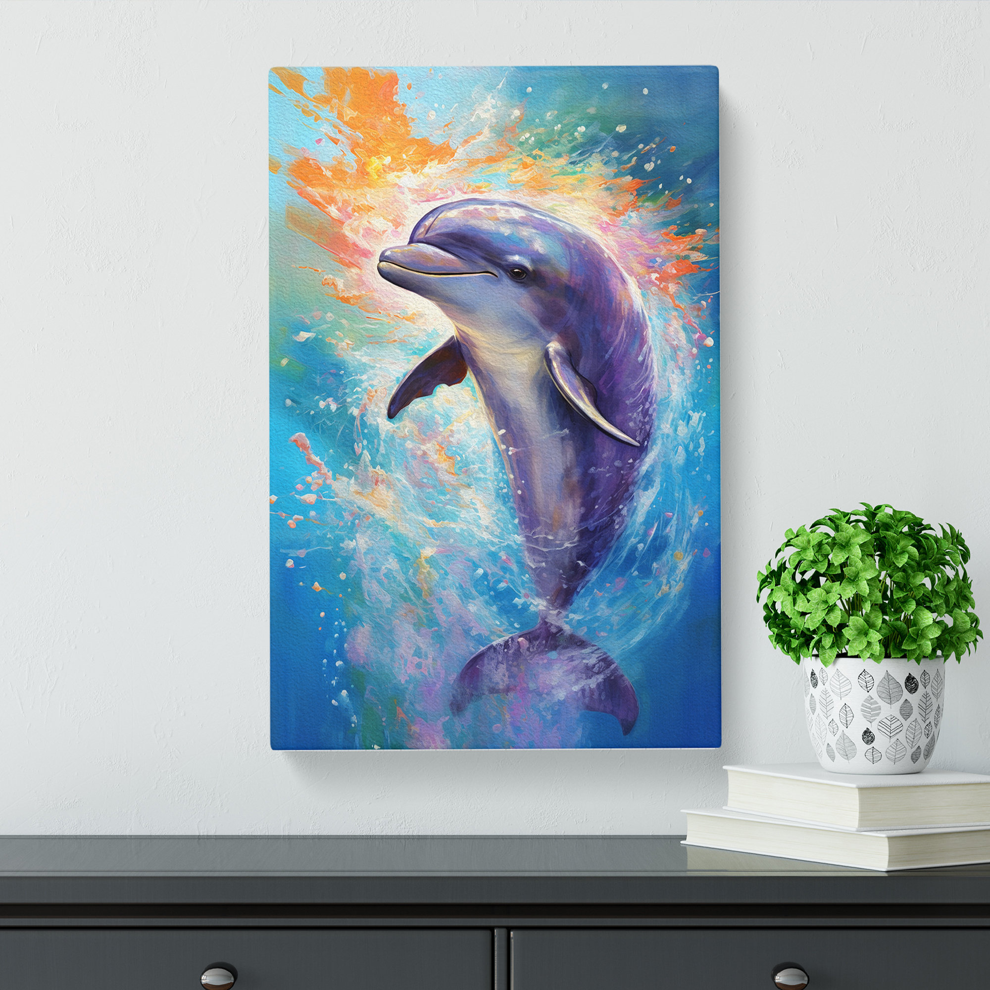 House of Hampton Dolphin Impressionism Art | Wayfair.co.uk