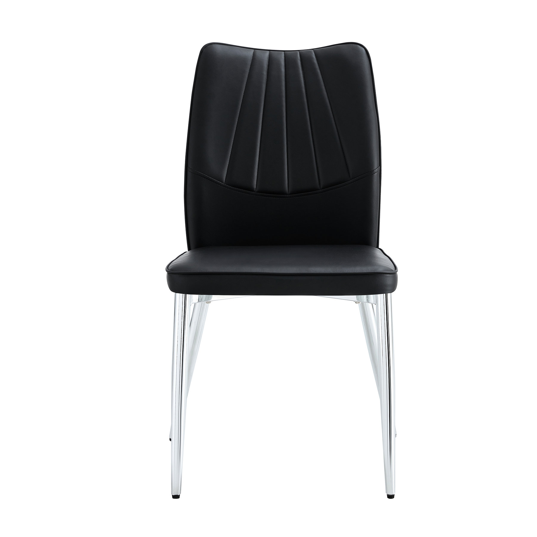 Latitude Run® Stylish Black Chairs With Soft Pu Fabric And Robust Metal ...