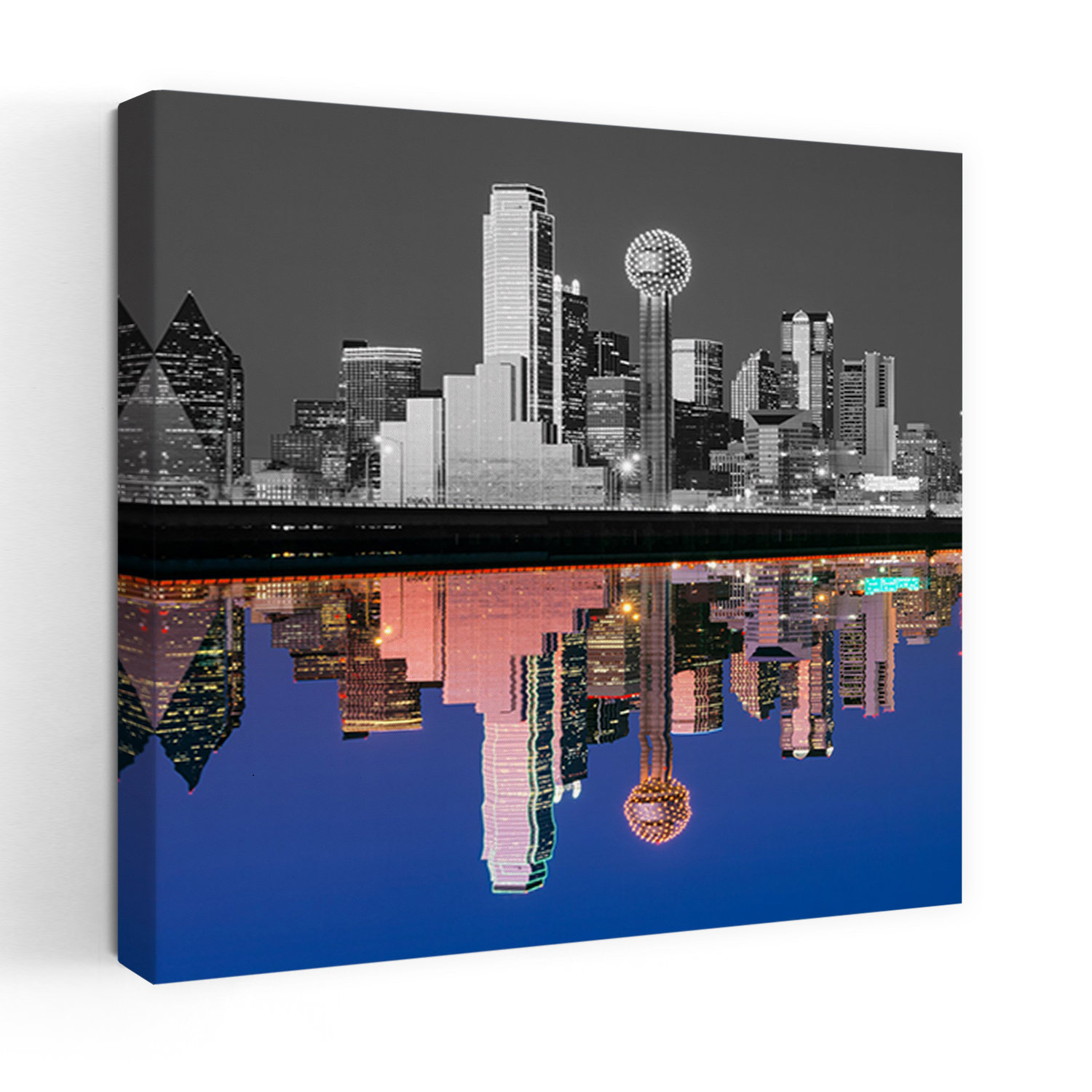 Latitude Run® Color Pop Of City Reflected In The Trinity River Dallas ...