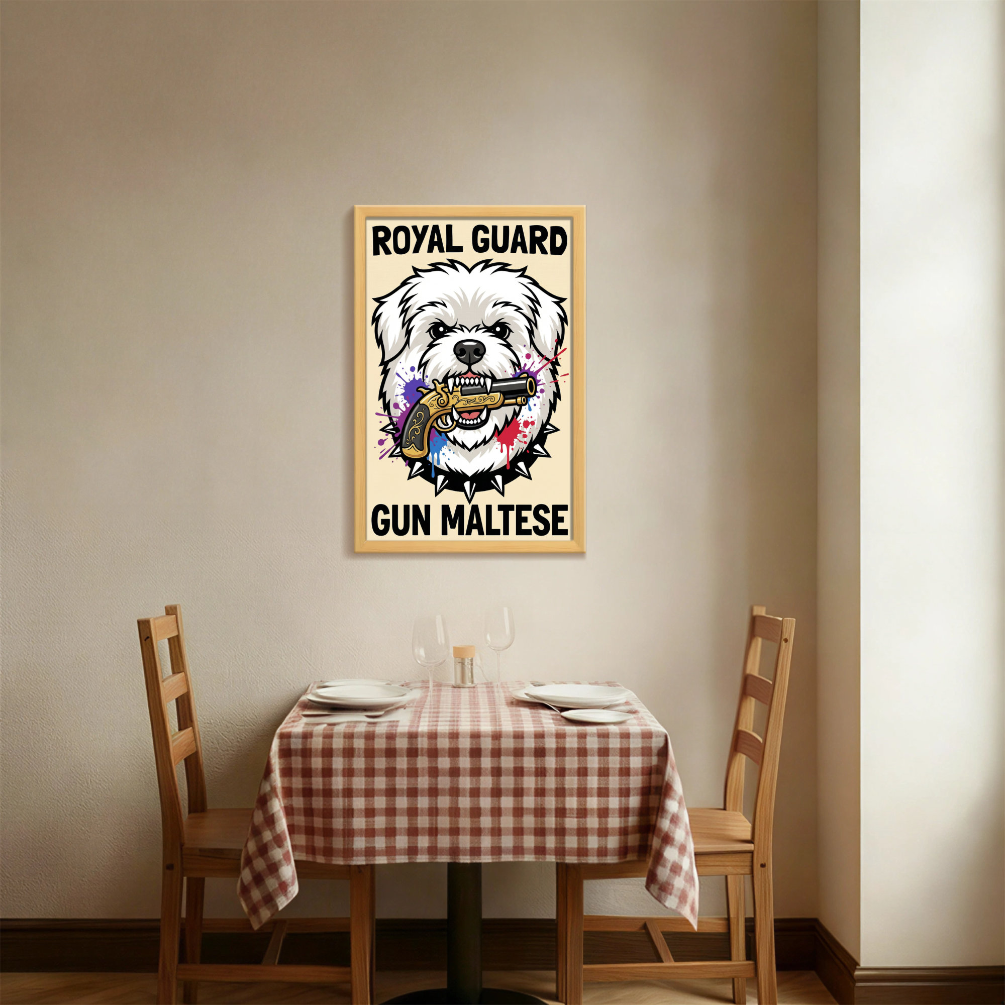 Wrought Studio Animals Royal Guard Gun Maltese Dog With Pistol ...