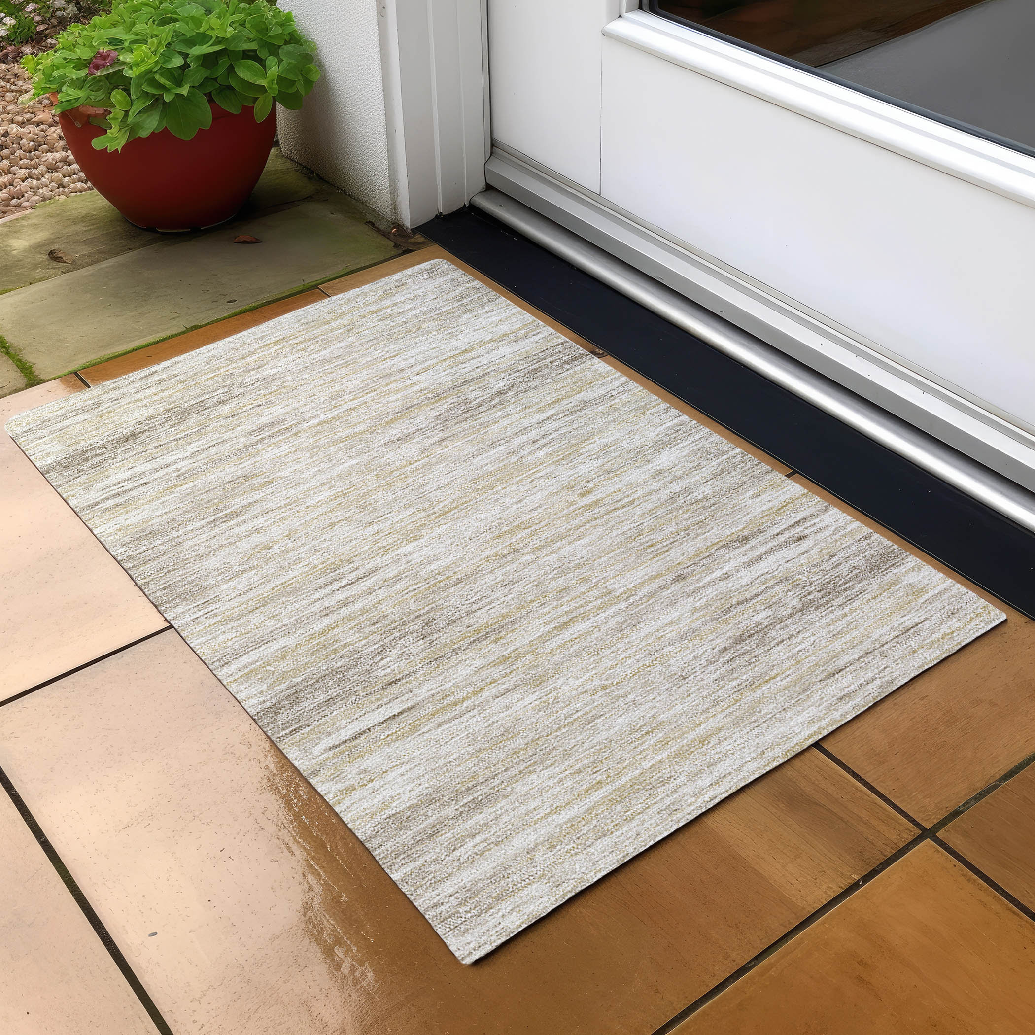 Langley Street Machine Washable Indoor/Outdoor Malek ACN896 Beige - Wayfair Canada