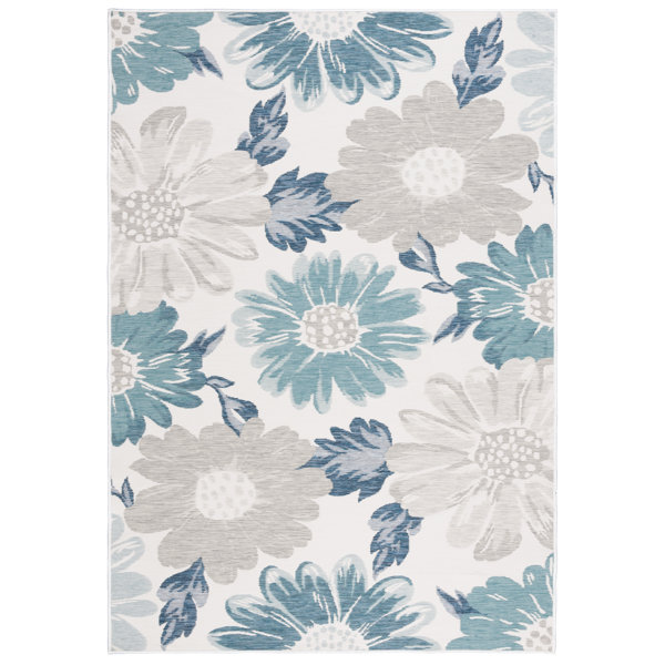 Winston Porter Madiyah Flatweave Floral Rug - Wayfair Canada