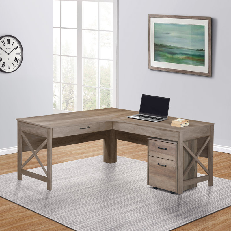 Laurel Foundry Modern Farmhouse® Coble 2 Piece L-Shape Writing Desk ...